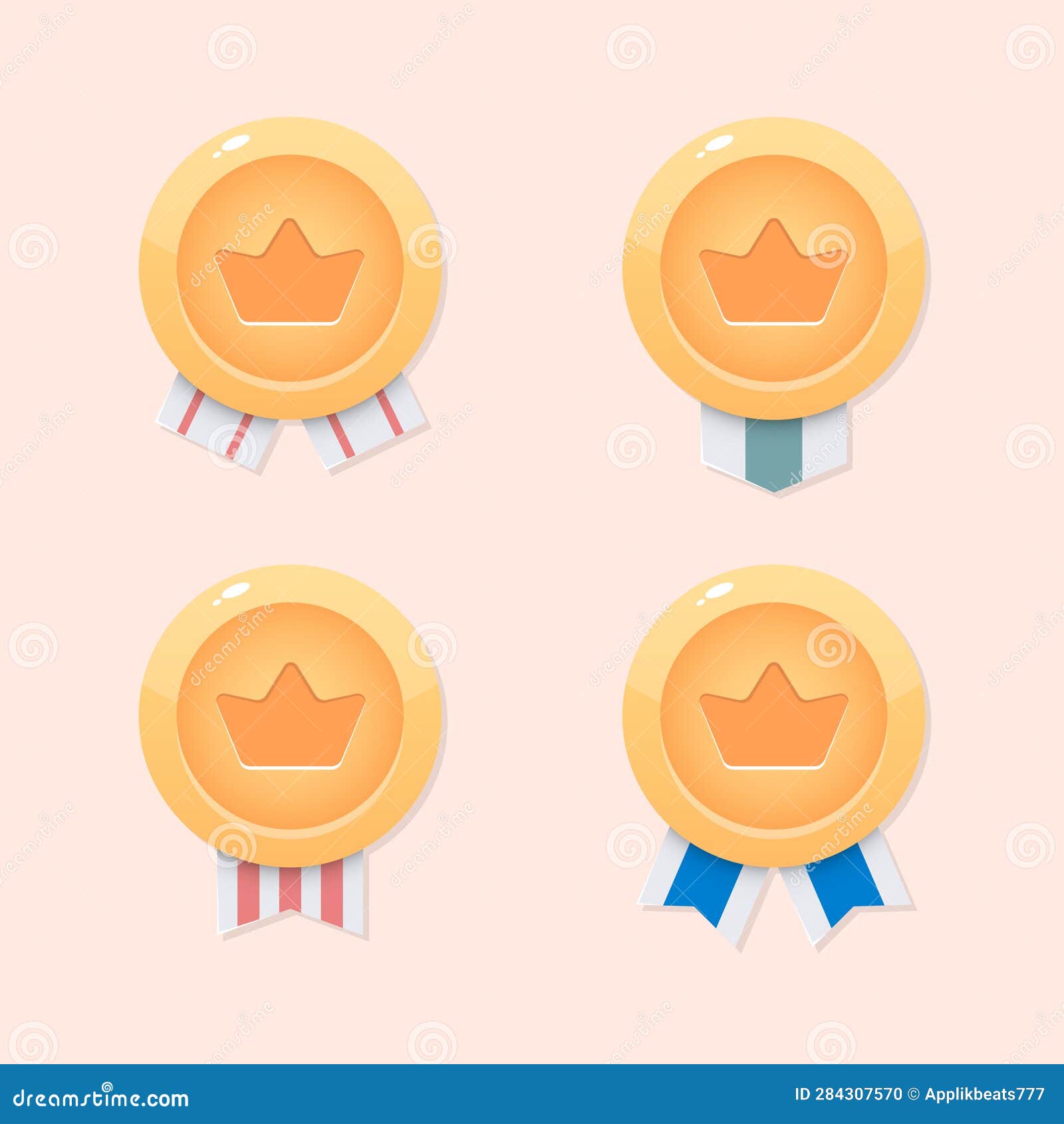 Crown Coins Rotation Animation Sprites Vector Illustration ...