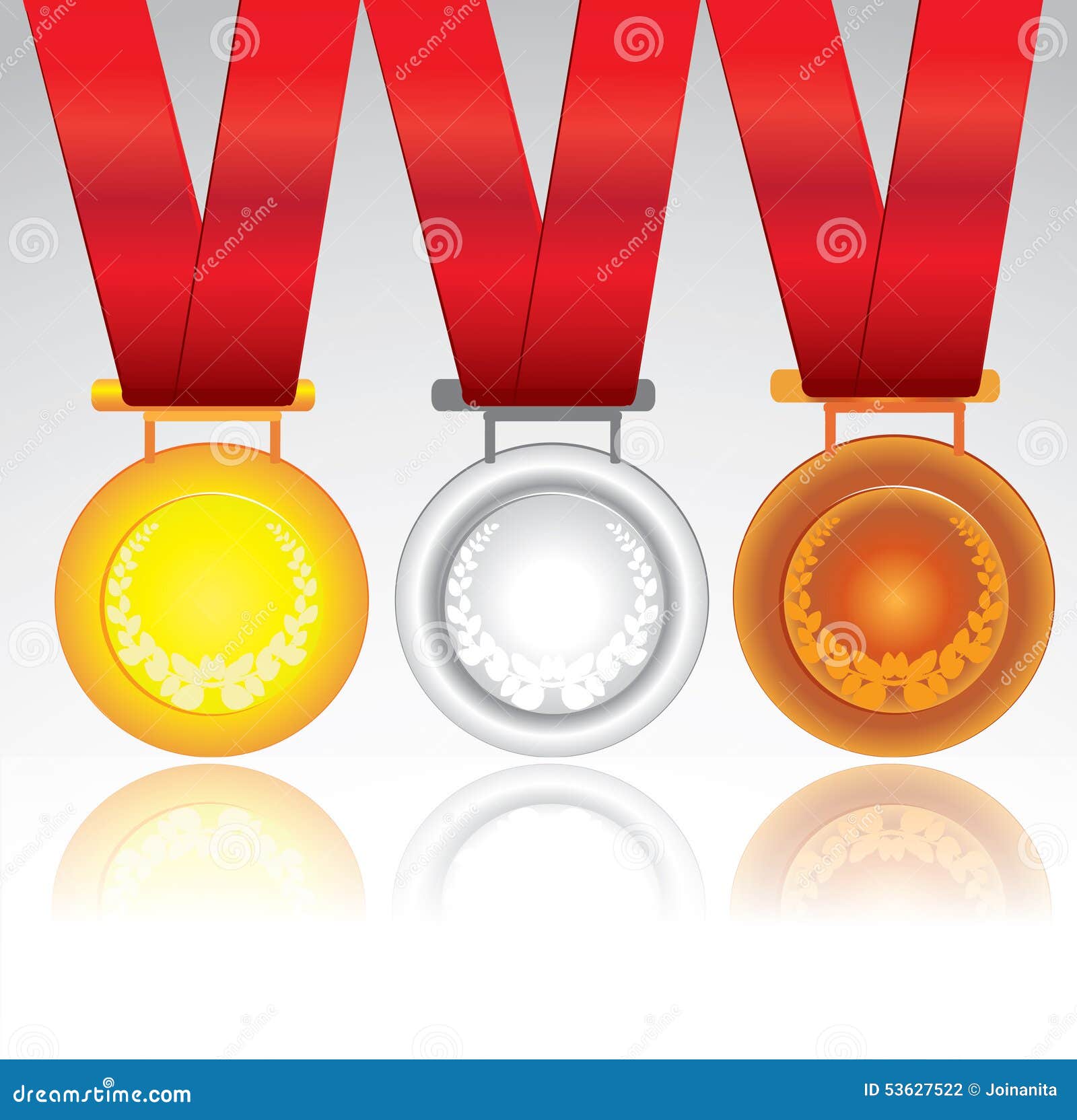 Vector Medals Illustration Isolated on White Stock Vector ...