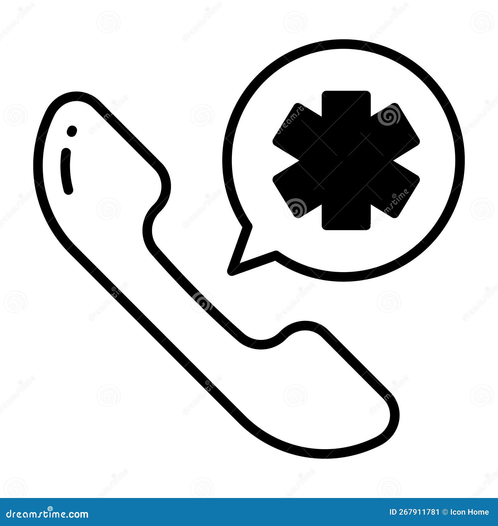 Vector of Medical Call Icon, Emergency Helpline Stock Vector ...