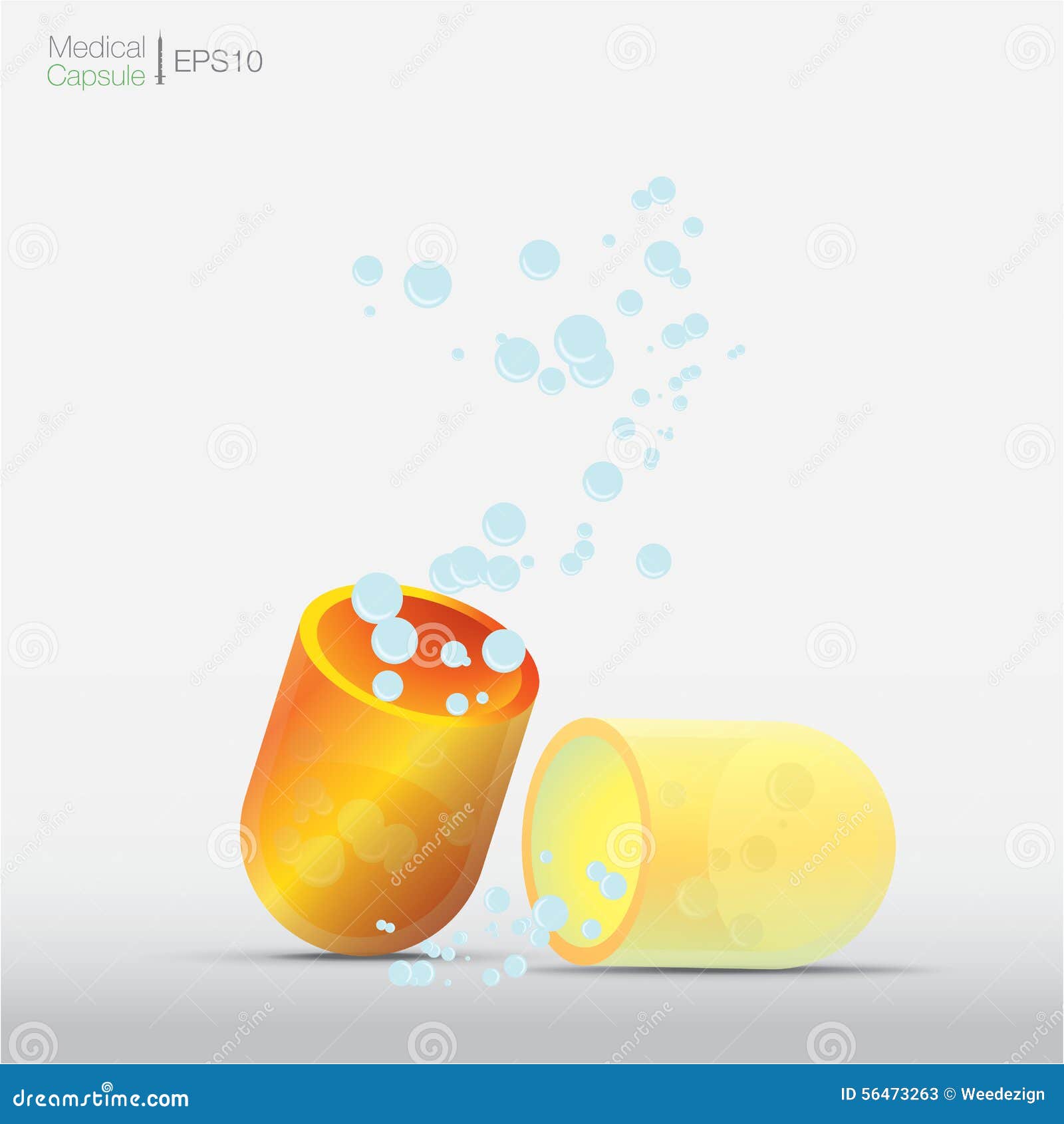 Vector : Medical Capsule Open Up Stock Vector - Illustration of medical ...