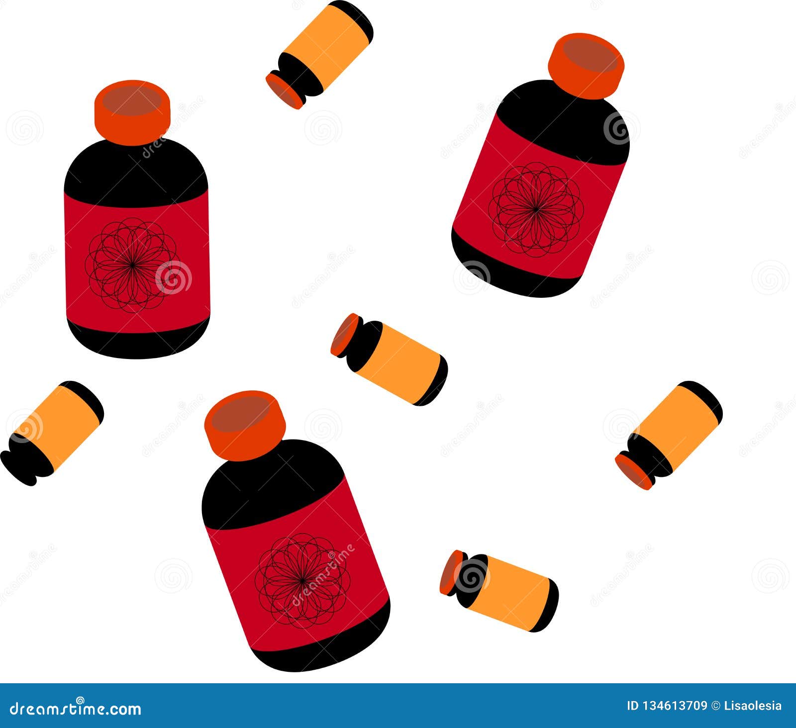 Vector Medical or Cosmetic Pattern with Bottle Tablets Stock Vector ...