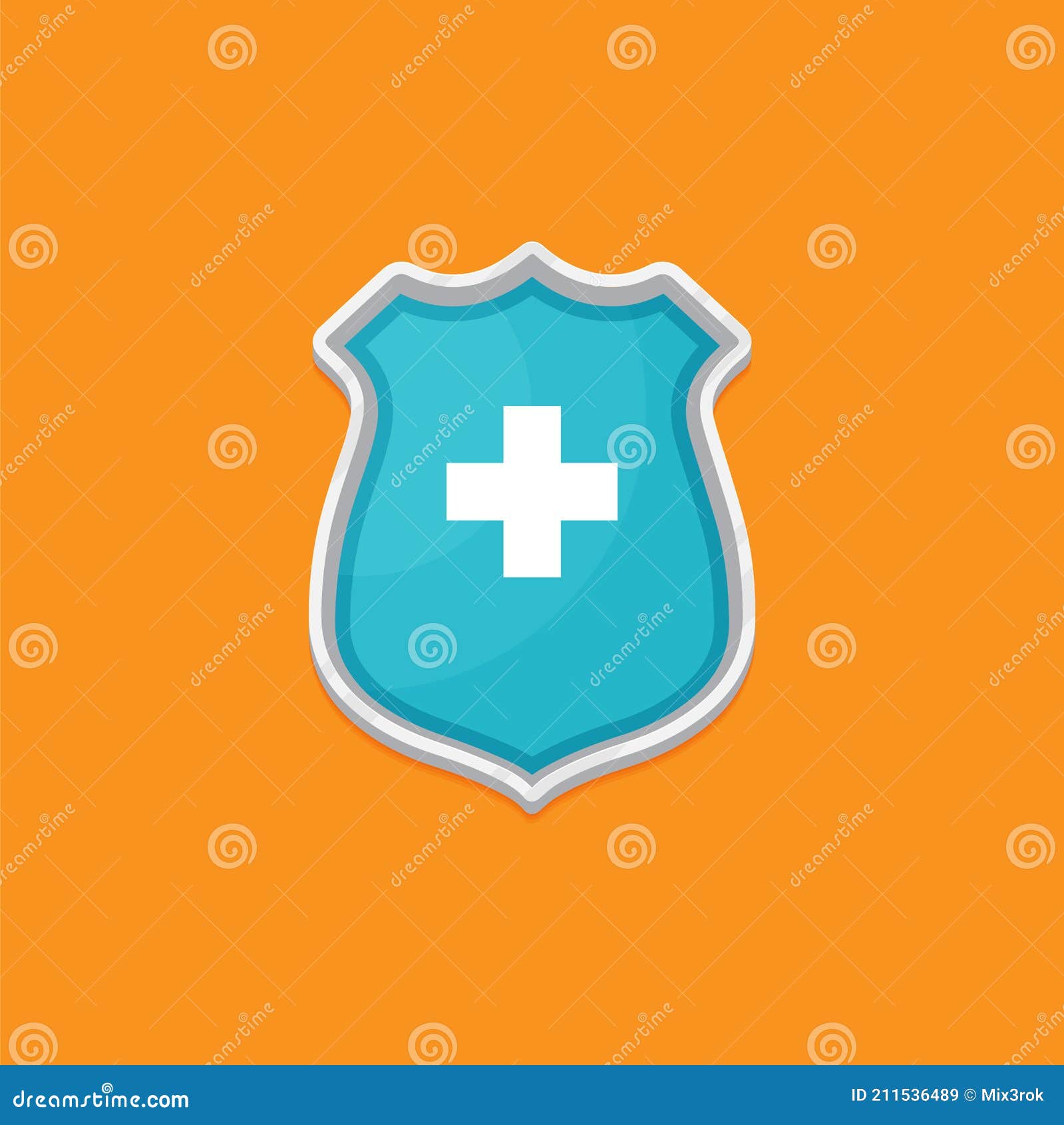 Vector Medical Shield Icon stock vector. Illustration of security ...