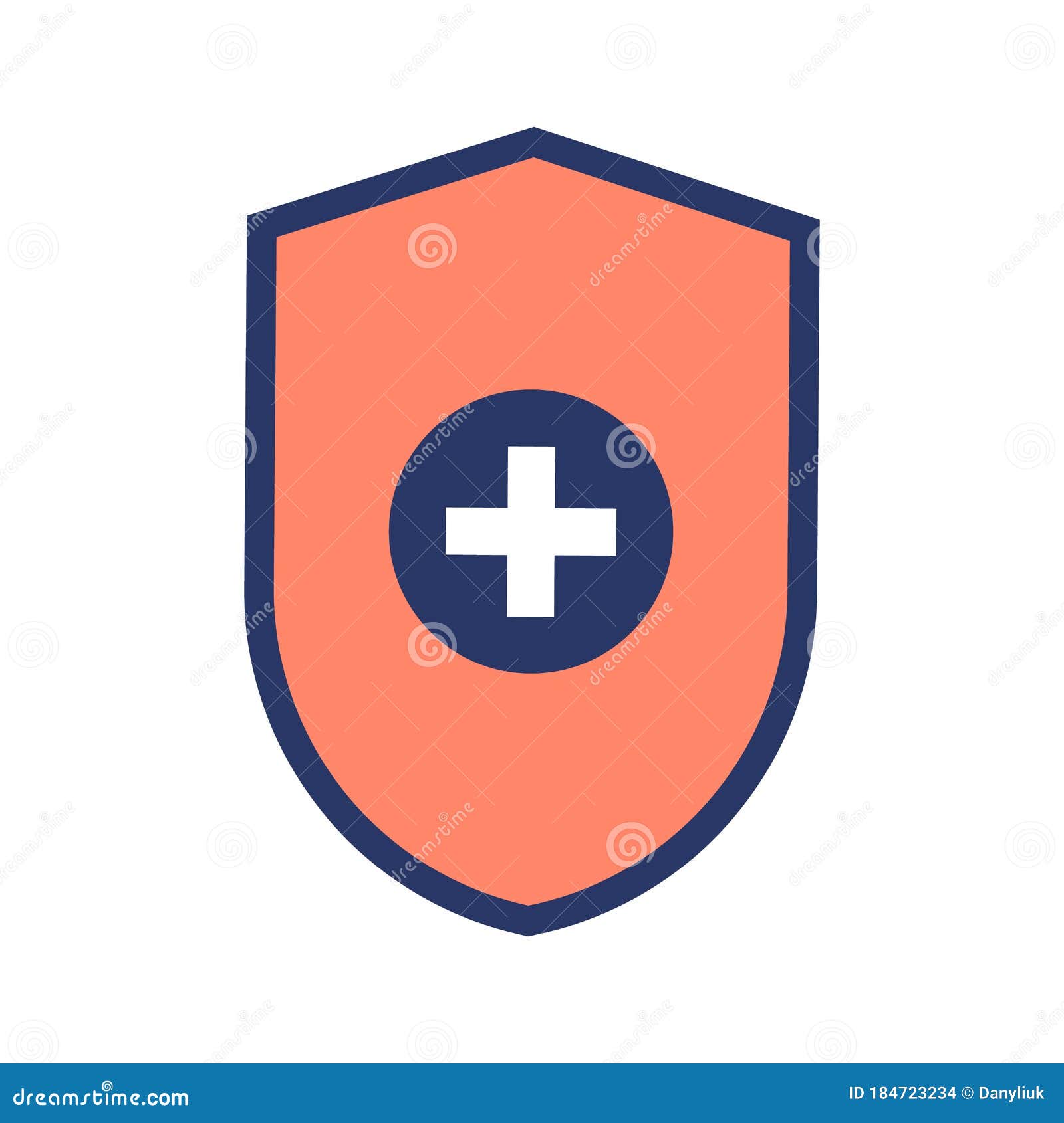 Vector Medical Shield Icon stock illustration. Illustration of ...