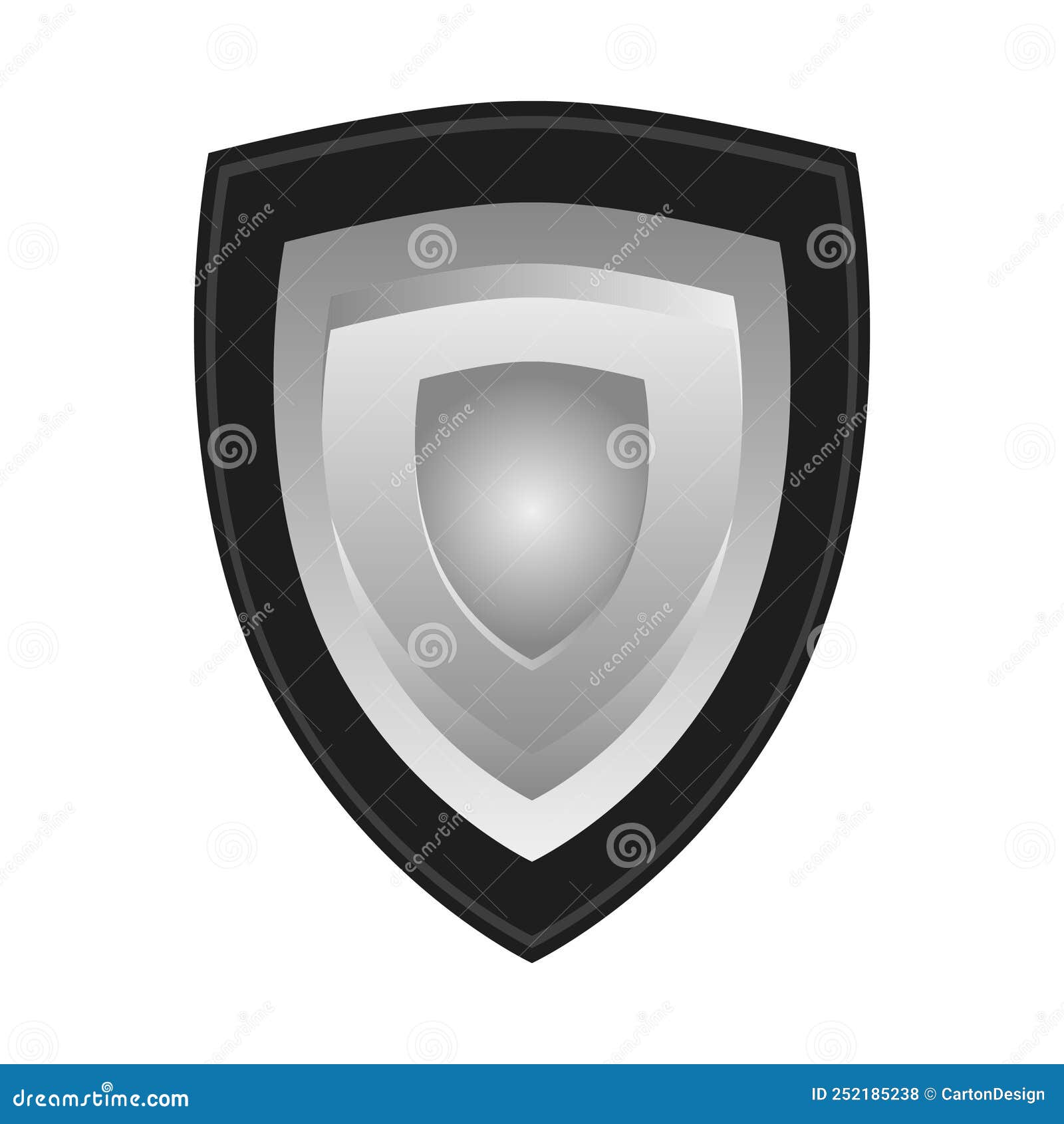 Vector medieval shield stock vector. Illustration of design - 252185238
