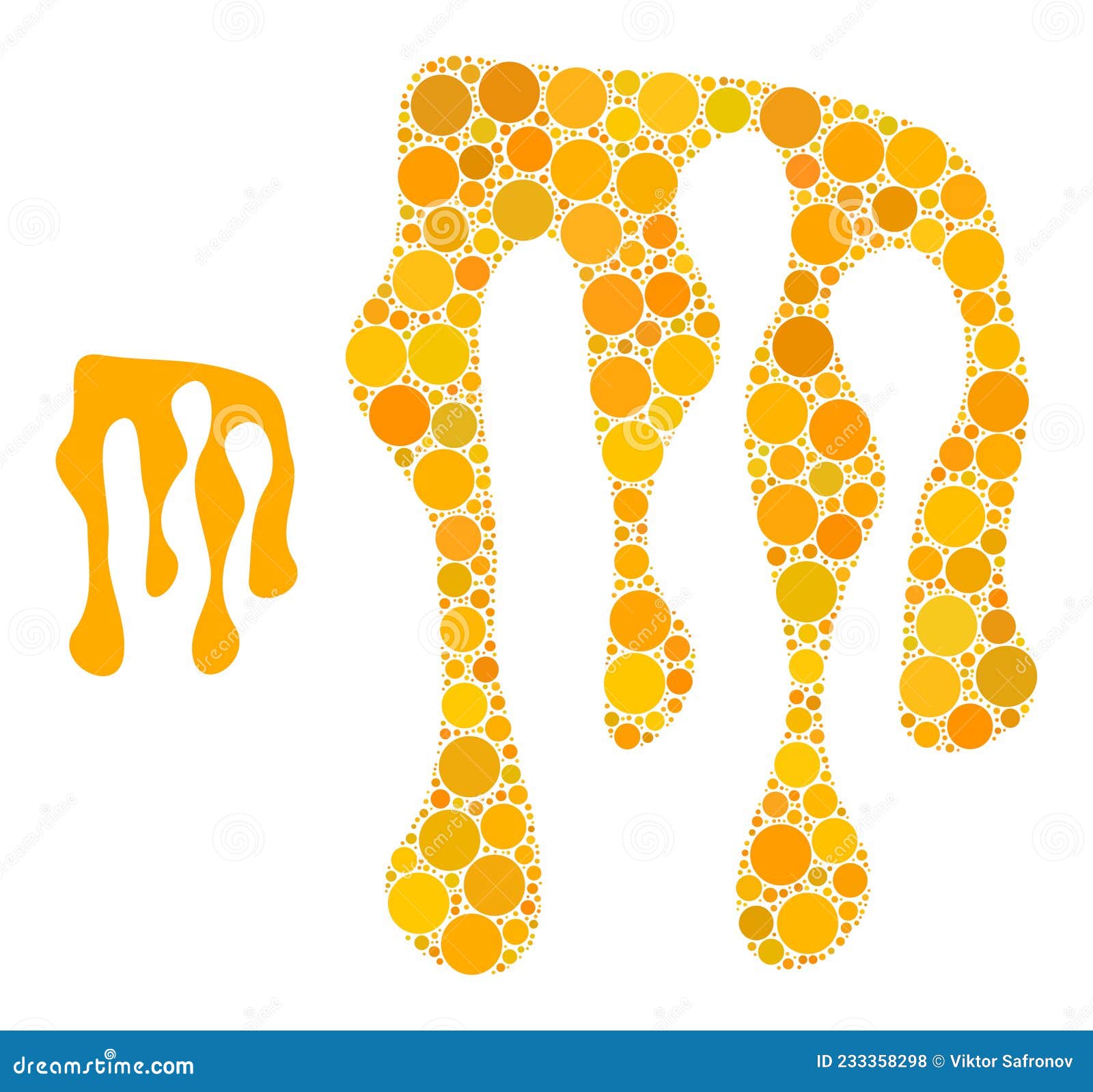 Vector Melting Honey Mosaic of Dots Stock Vector - Illustration of ...