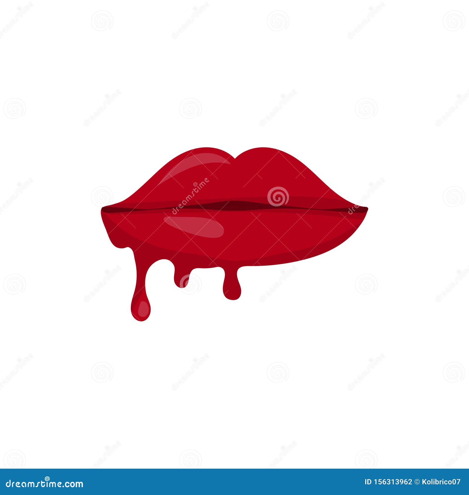 Vector melting lips stock vector. Illustration of glamour - 156313962