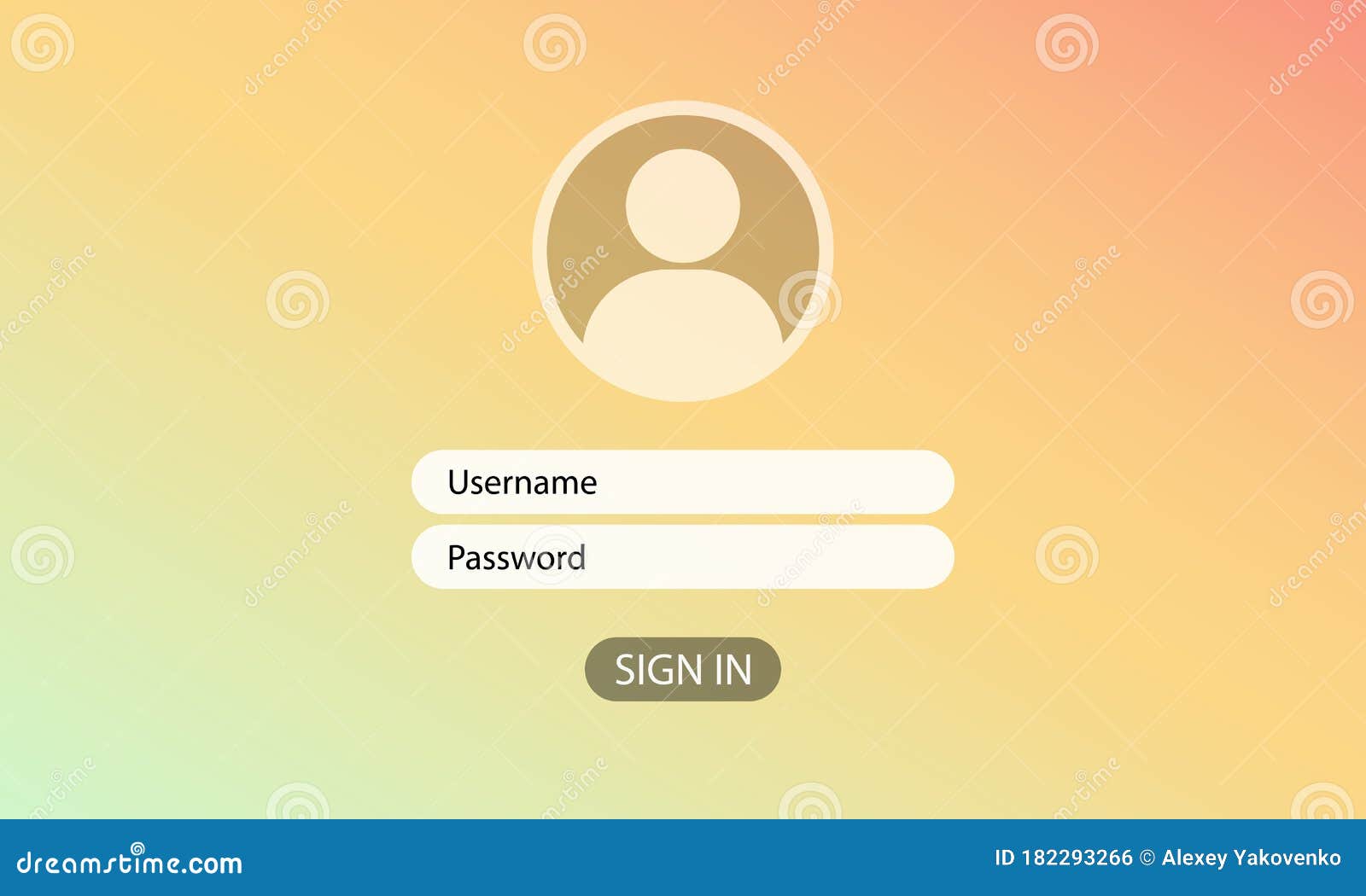 Vector Member Login Form Icon Flat on Isolated Background. EPS 10 ...