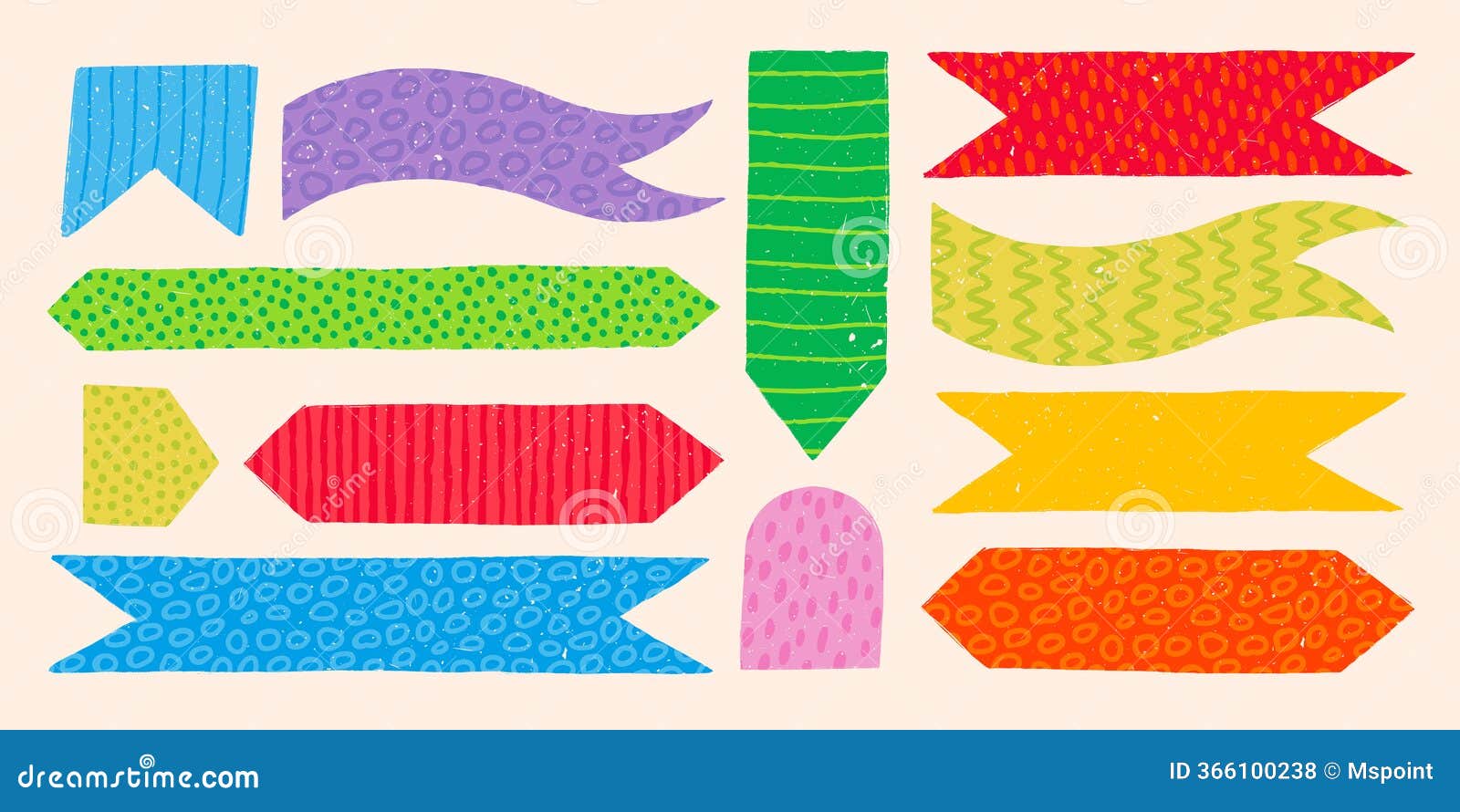 Vector Memo Square Paper Taped To The Wall With Hand Drawn Colorful ...