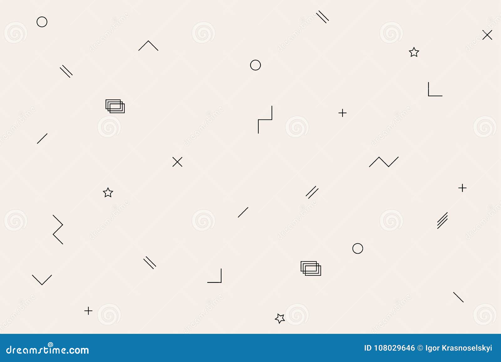 Vector Memphis Pattern with Black and White Geometrics Figures : a ...