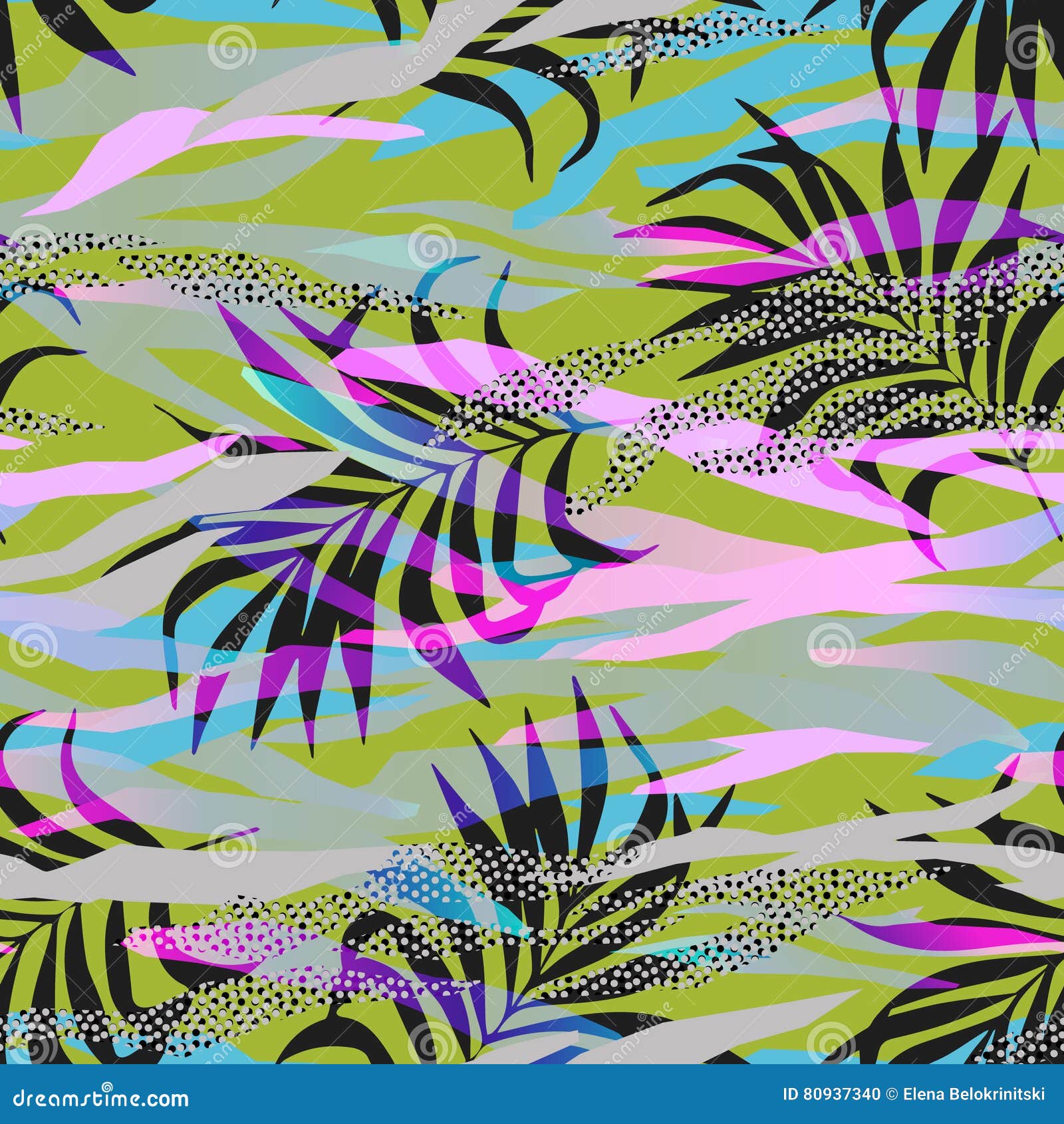 Vector Memphis Style Pattern Stock Vector - Illustration of pattern ...