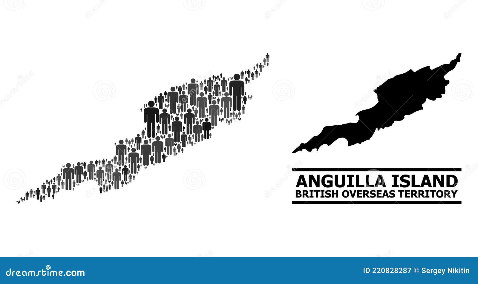 Map Of Anguilla Island Cartoon Vector | CartoonDealer.com #123384295