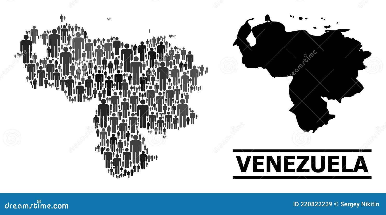 Vector Men Collage Map Of Venezuela And Solid Map | CartoonDealer.com ...