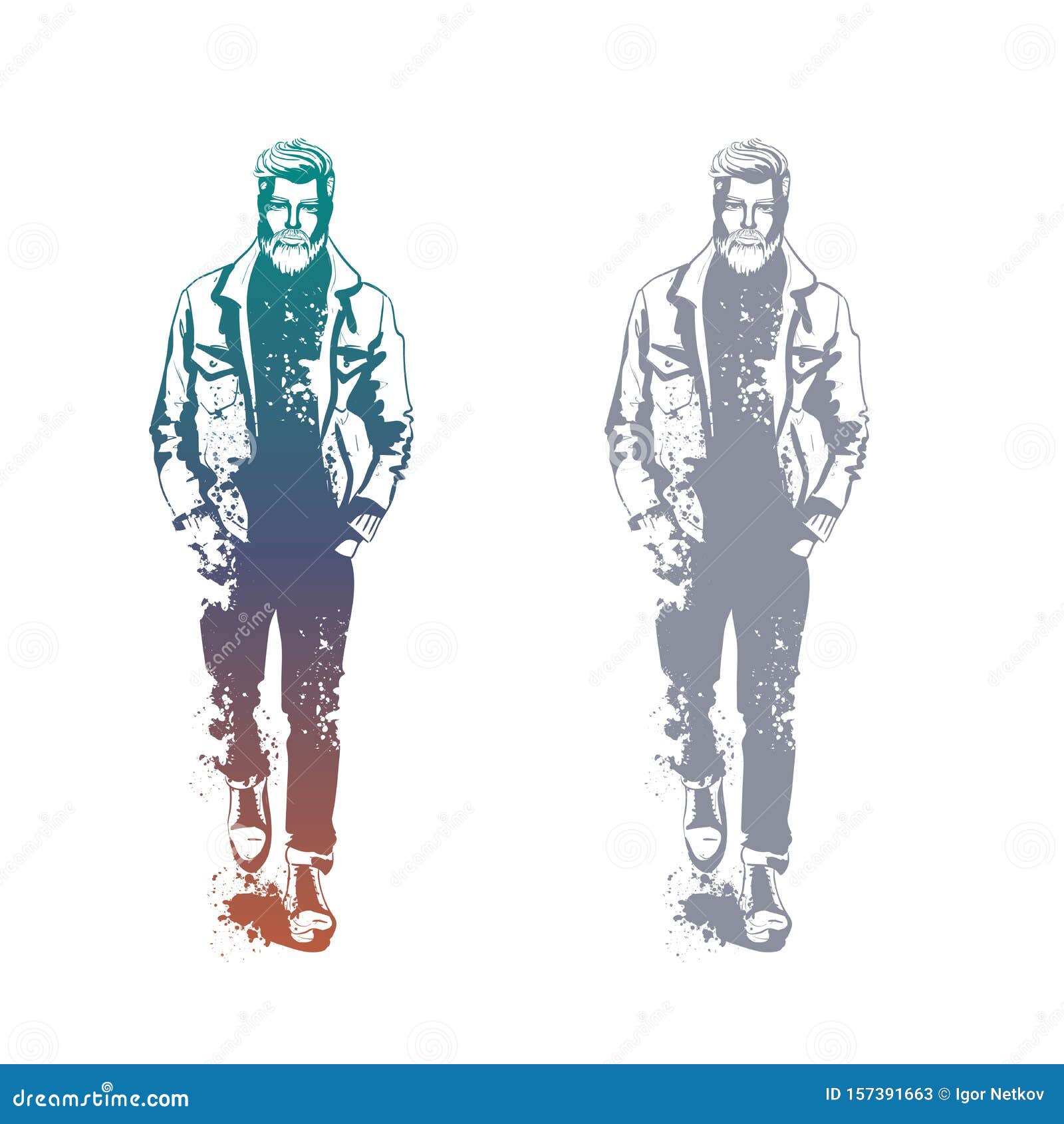 Vector men models stock illustration. Illustration of fashion - 157391663