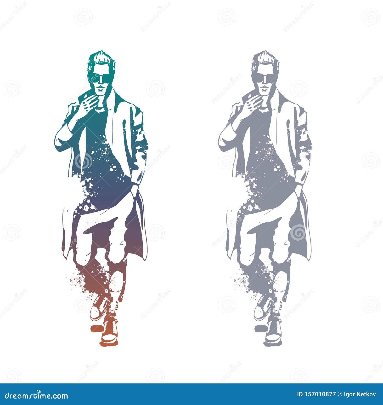 Vector men models stock illustration. Illustration of handsome - 157010877