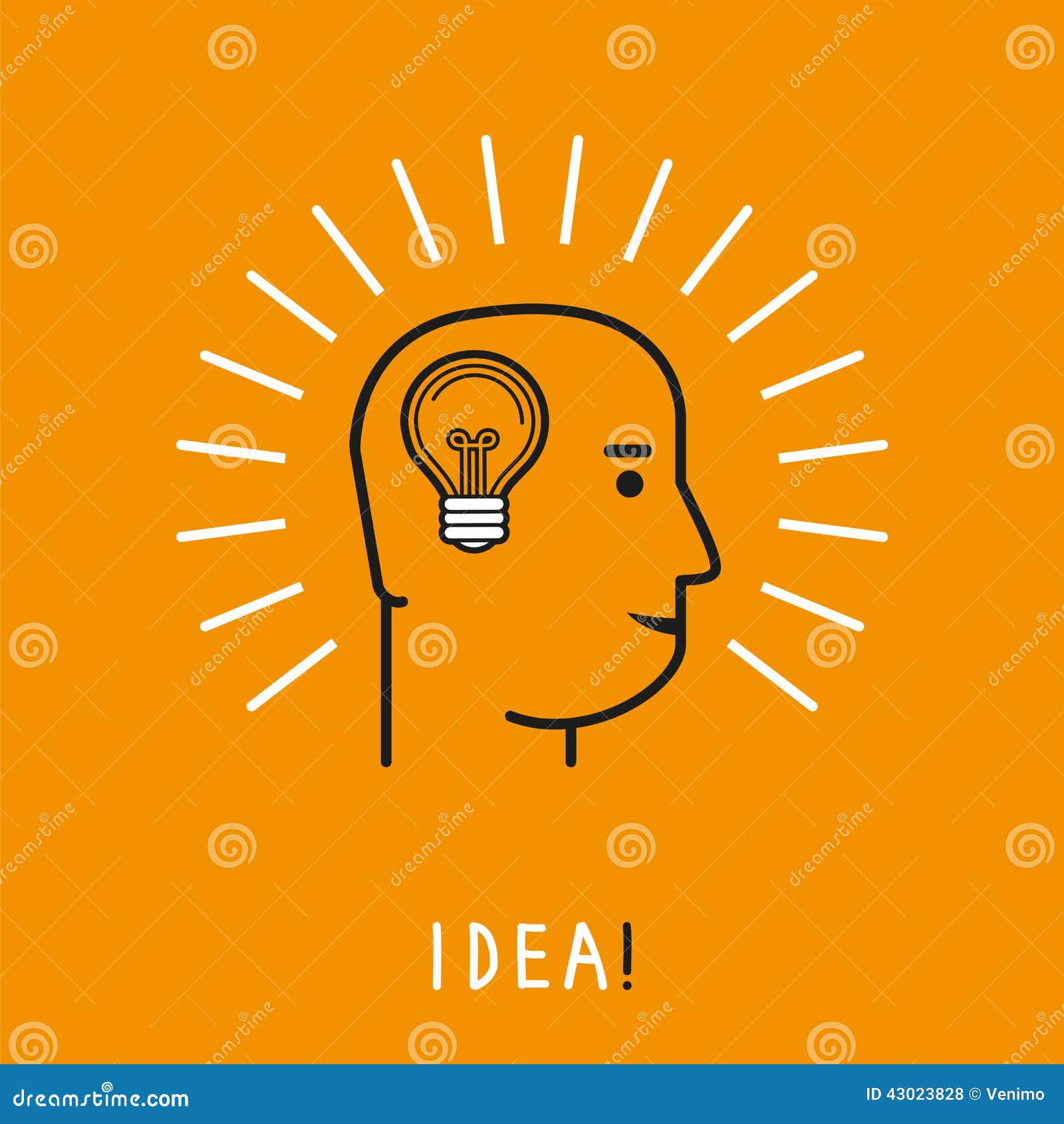 Vector Menselijk Het Denken Concept Vector Illustratie - Illustration ...