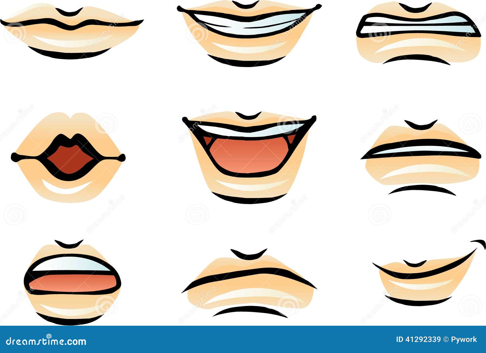 Vector Menselijke Lippen (mannetje) Vector Illustratie - Illustration ...