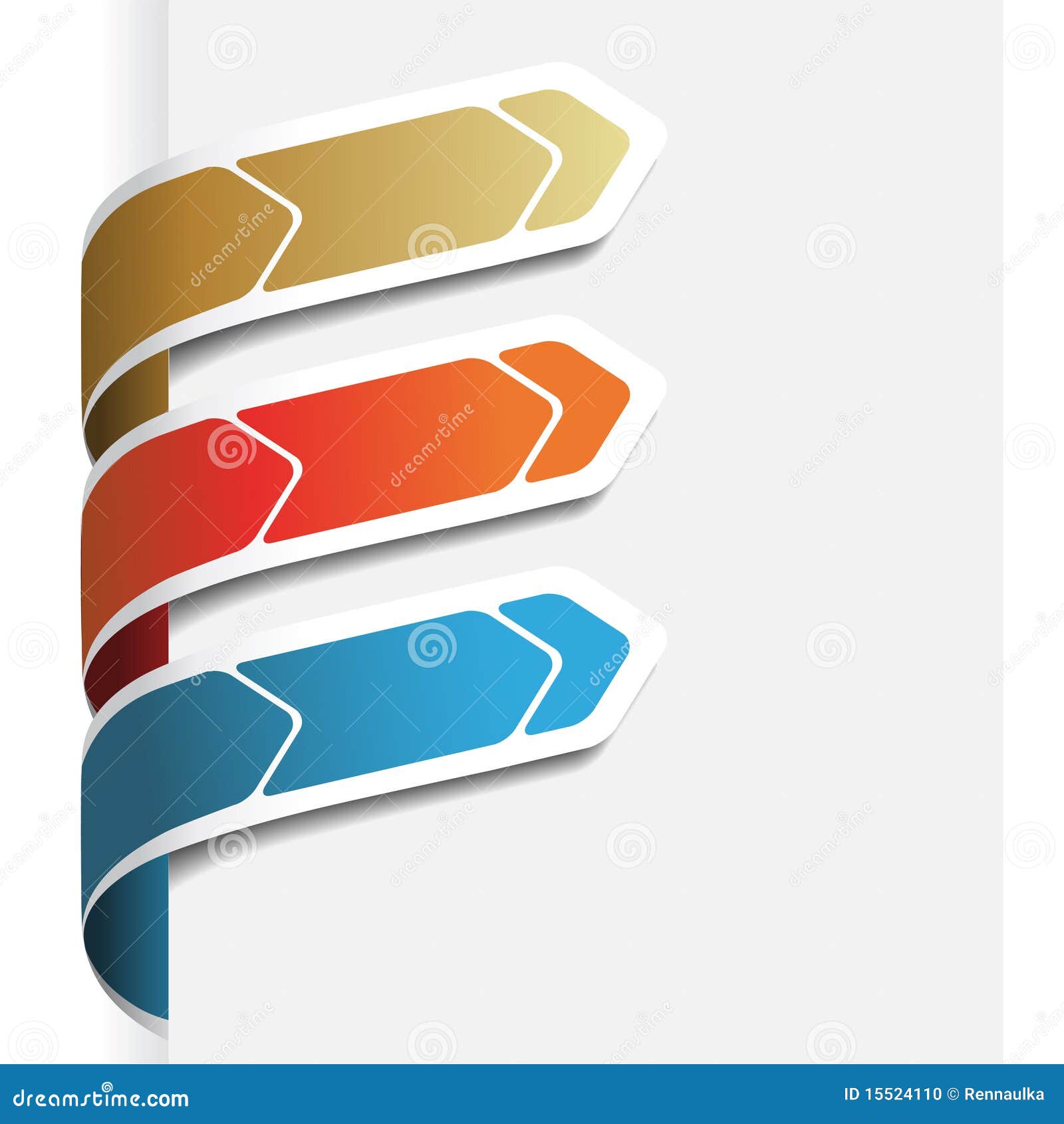 Vector Menu Arrows on the White Paper Stock Vector - Illustration of ...