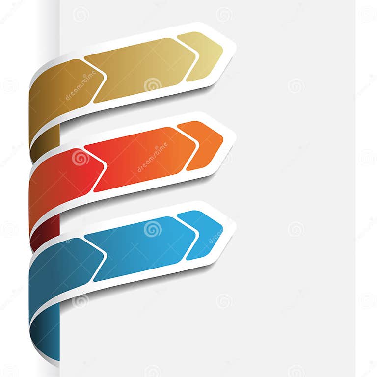 Vector Menu Arrows on the White Paper Stock Vector - Illustration of ...