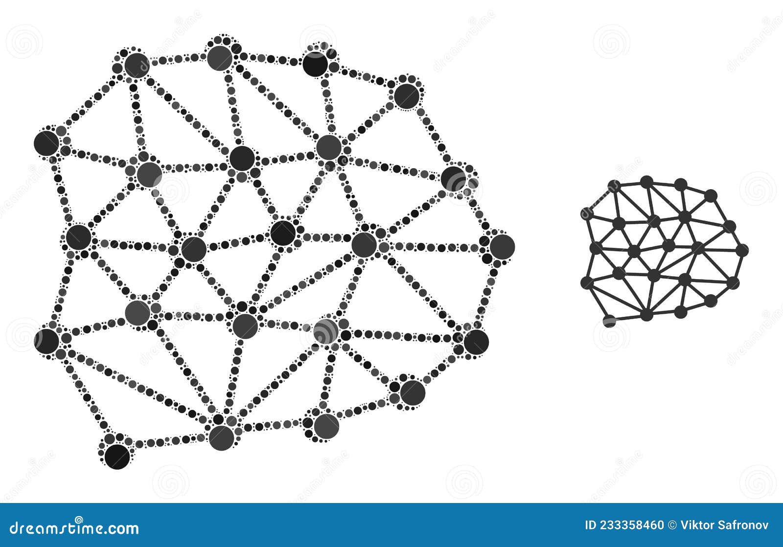 Vector Mesh Grid Composition of Dots Stock Vector - Illustration of ...