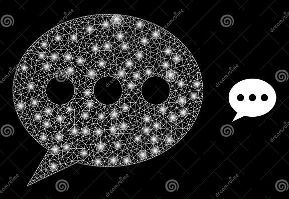 Vector Mesh Net Forum Message with Magic Wire Frame Flashes Stock ...