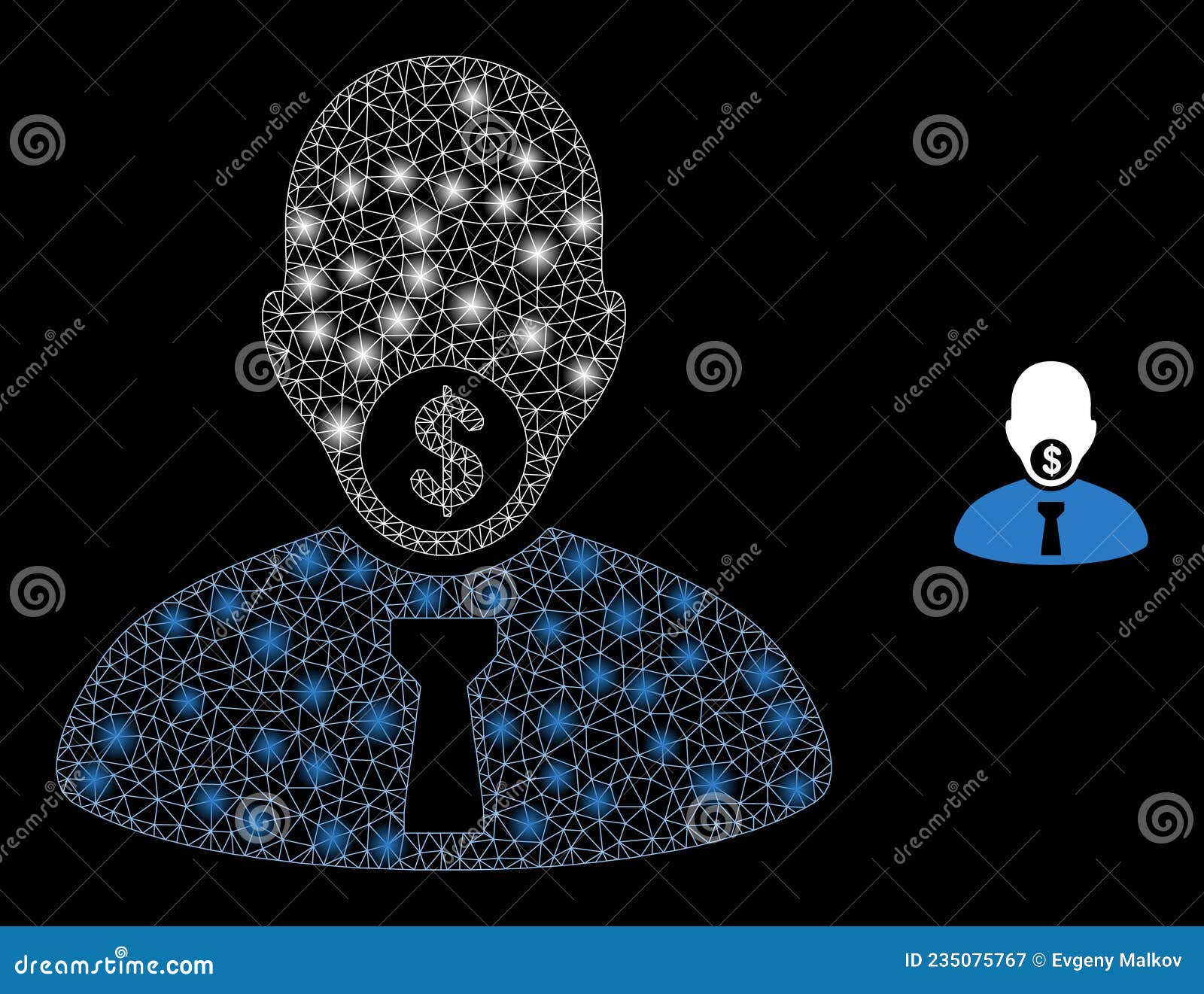 Vector Mesh Net Hush Money with Shiny Constellation Dots Stock Vector ...