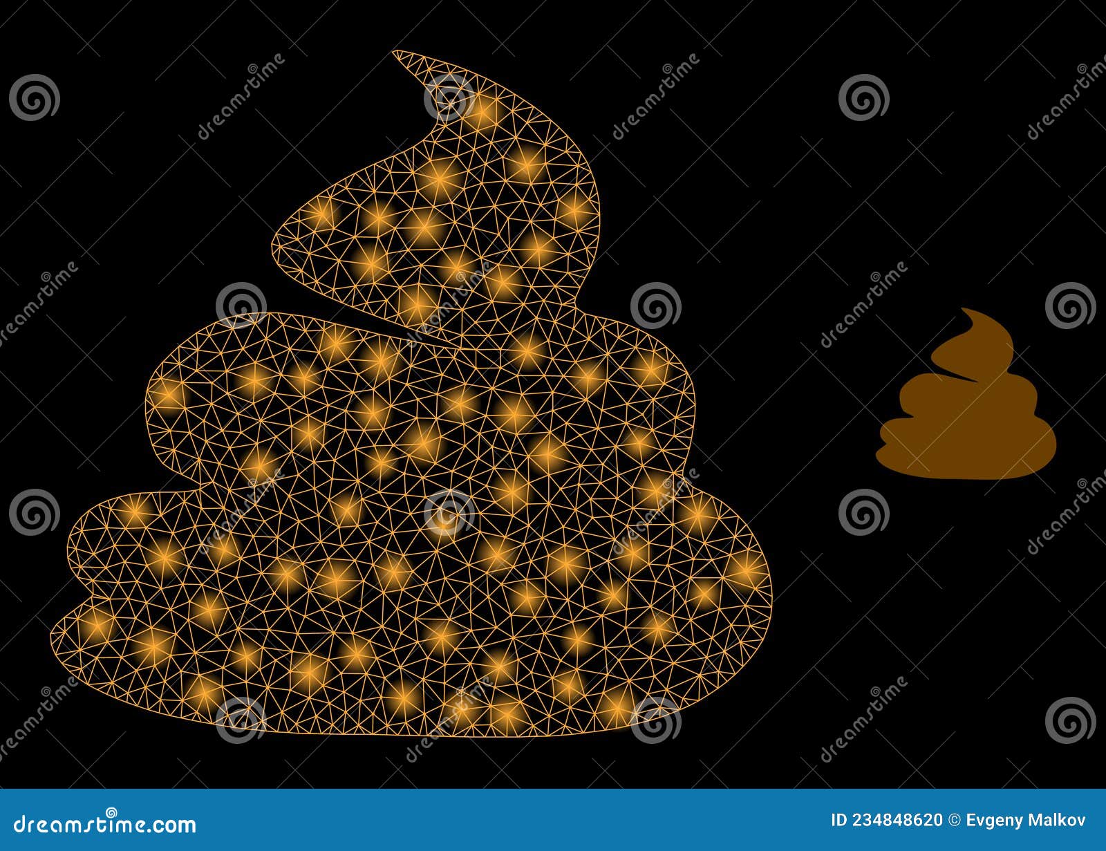 Vector Mesh Net Shit with Glowing Carcass Spots Stock Vector ...