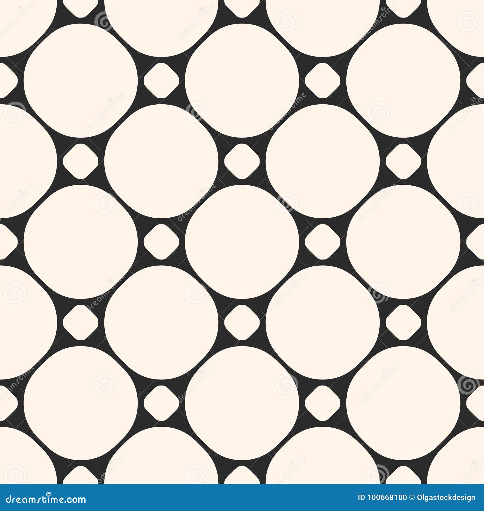 Vector Mesh Seamless Pattern. Geometric Texture with Circles. Stock ...