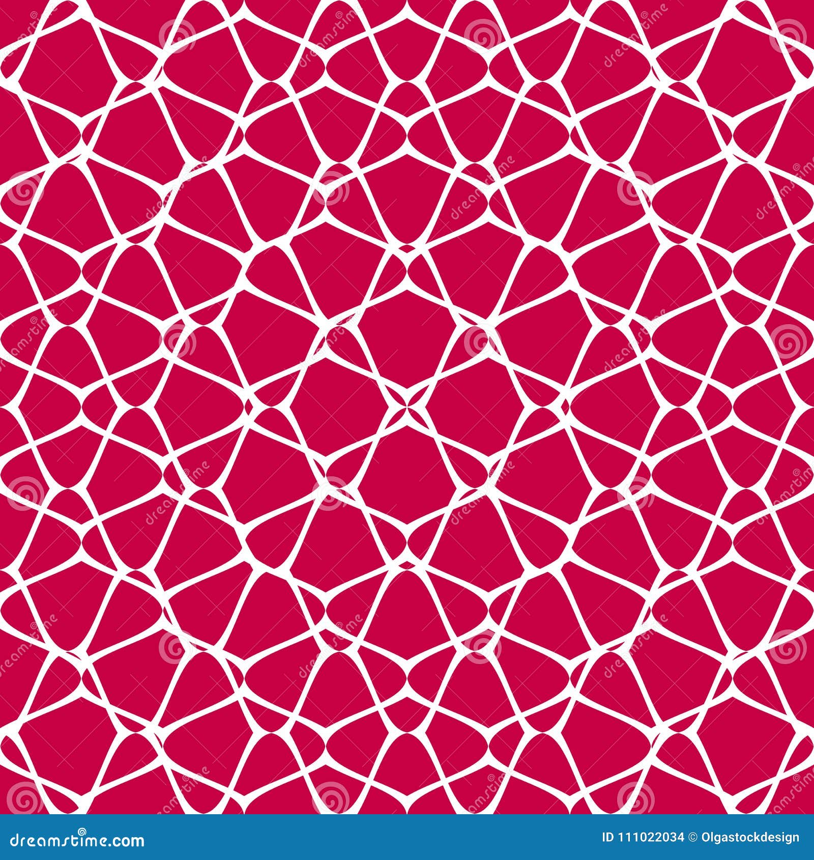 Vector Mesh Seamless Pattern. Red and White Background. Net, Grid ...