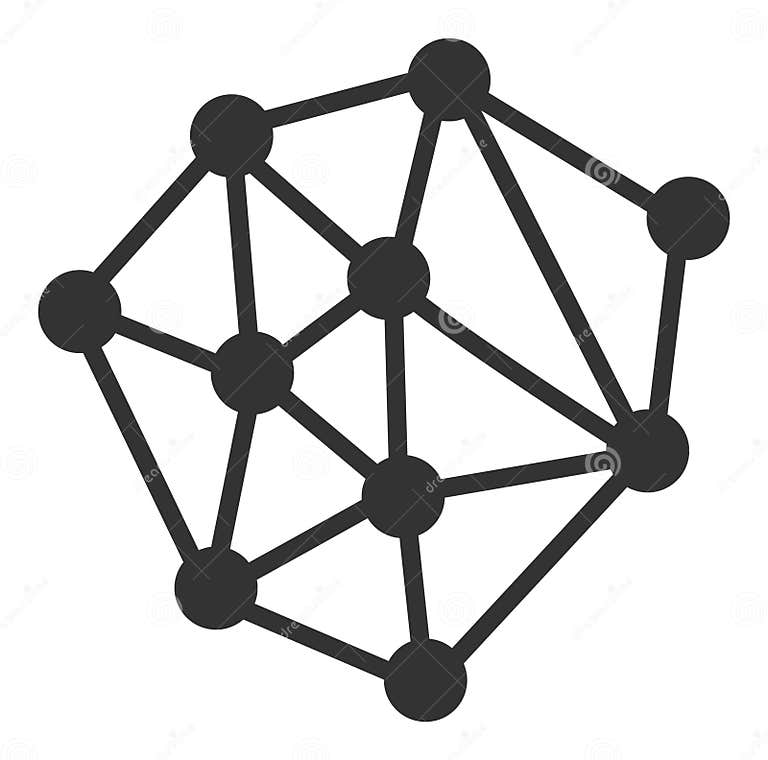 Vector Mesh Structure Flat Icon Symbol Stock Vector - Illustration of ...