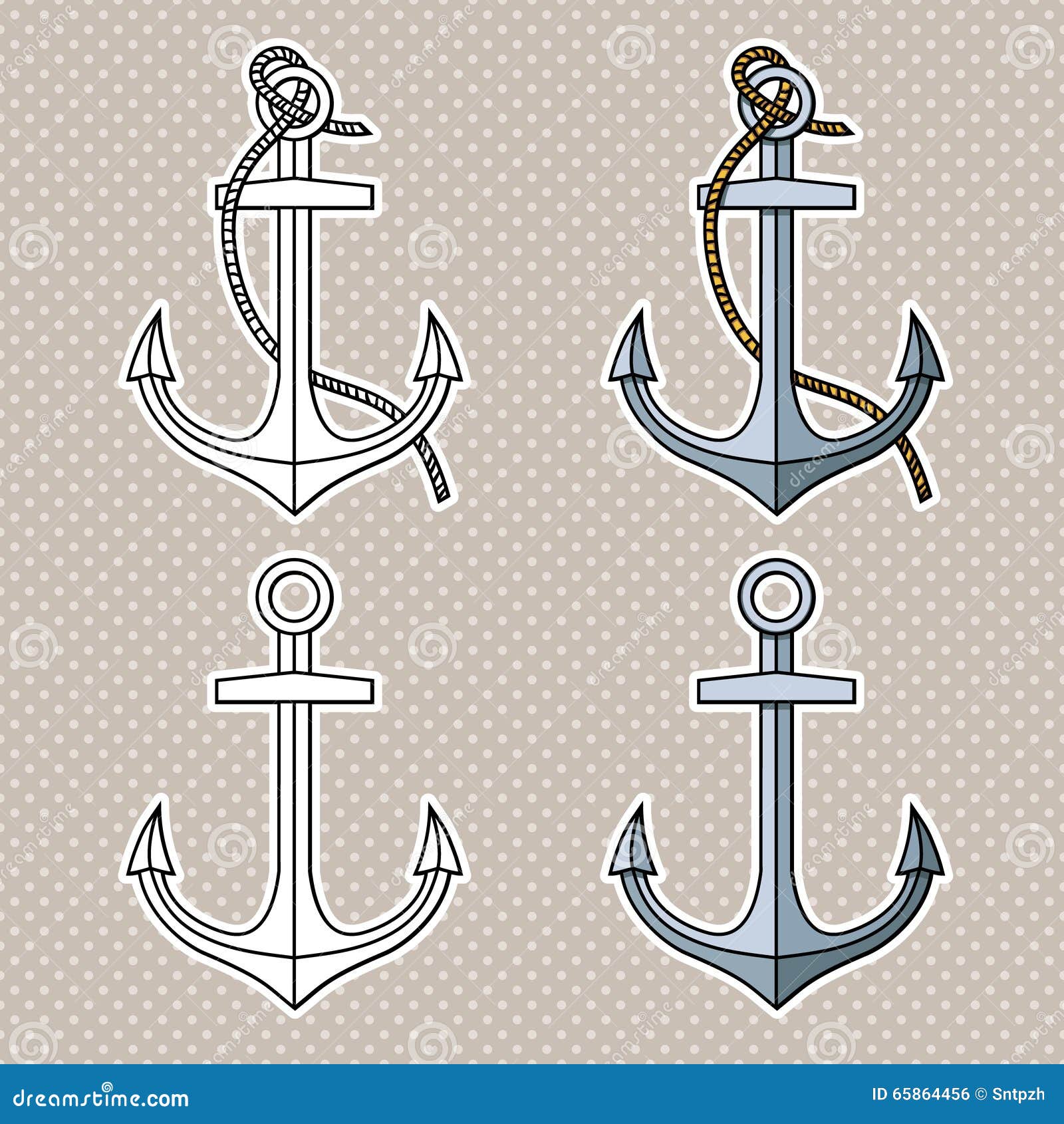 Vector Met Ankers Wordt Geplaatst Dat Rebecca 36 Vector Illustratie ...