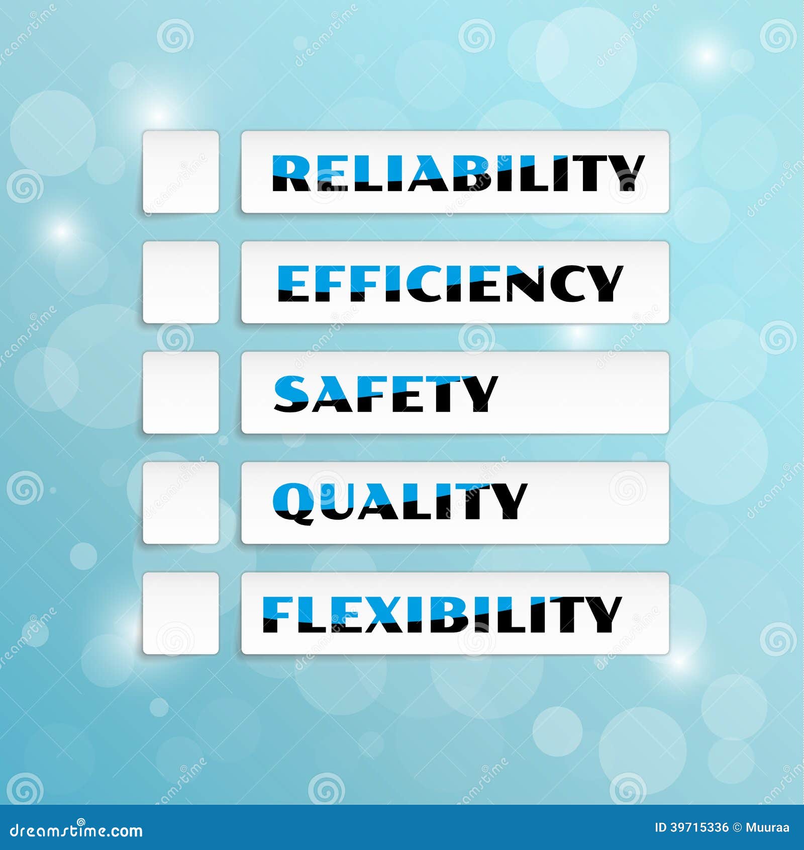 Vector Met Vijf Prioriteiten Van Kwaliteit Stock Illustratie ...