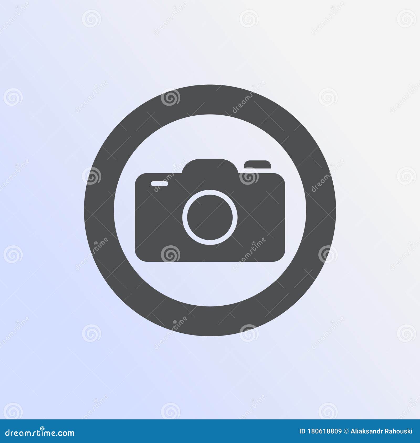 Vector Metal Camera Icon / Button, Graphic Design Element Stock ...