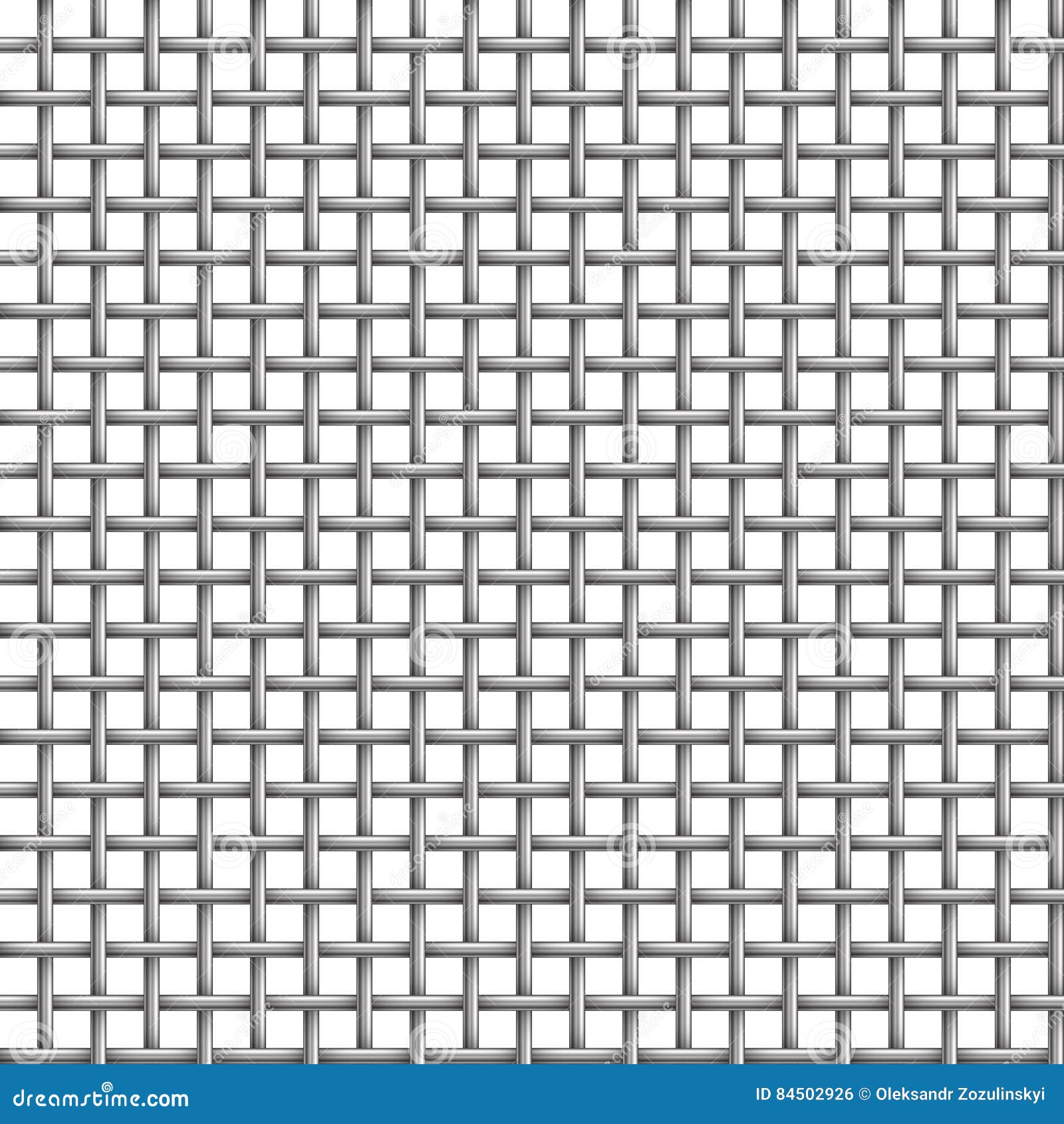 Vector Metal Grid Seamless on White Stock Vector - Illustration of ...