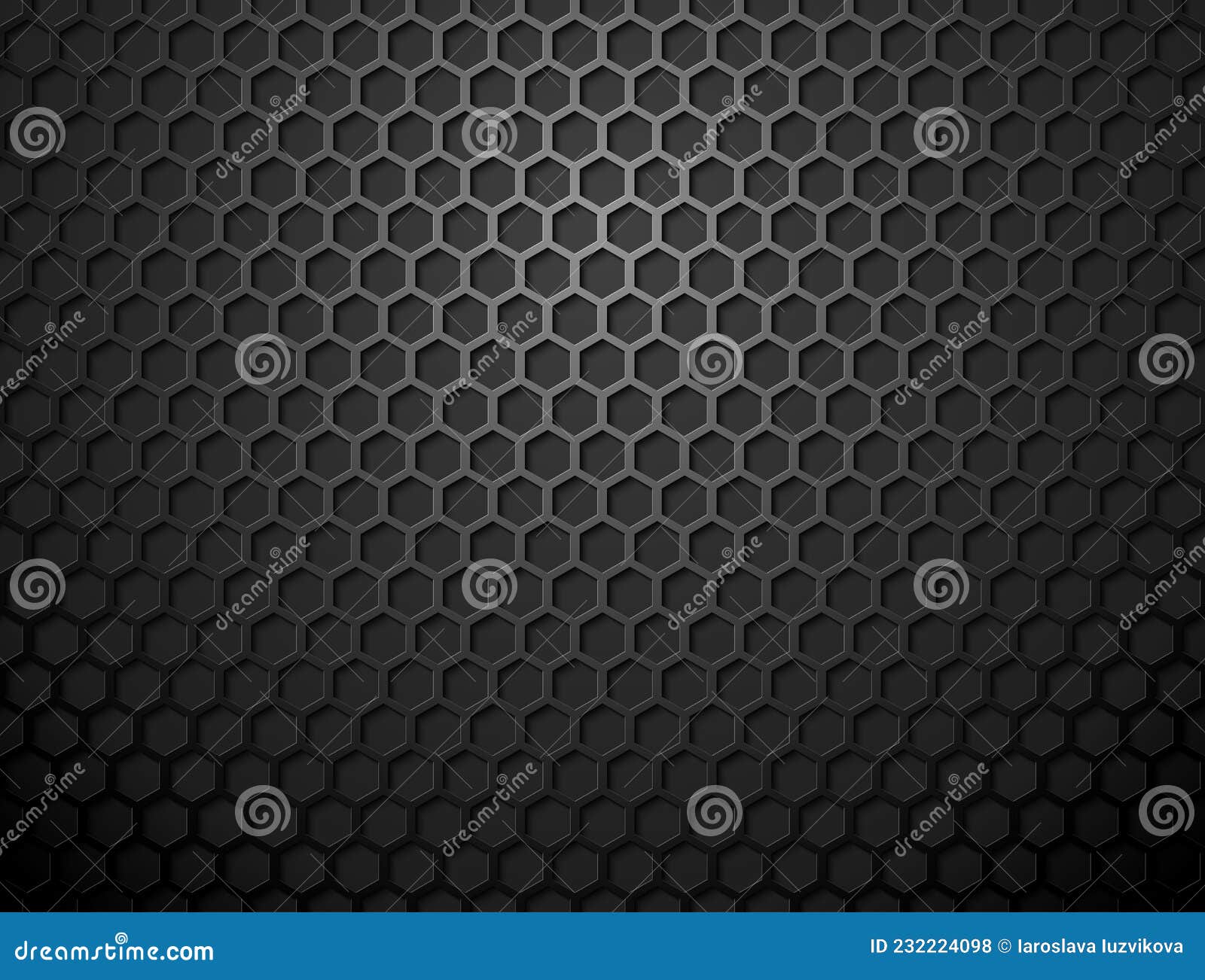 Vector Metal Hex Grid Black Background. Black Iron Hexagonal Grill ...