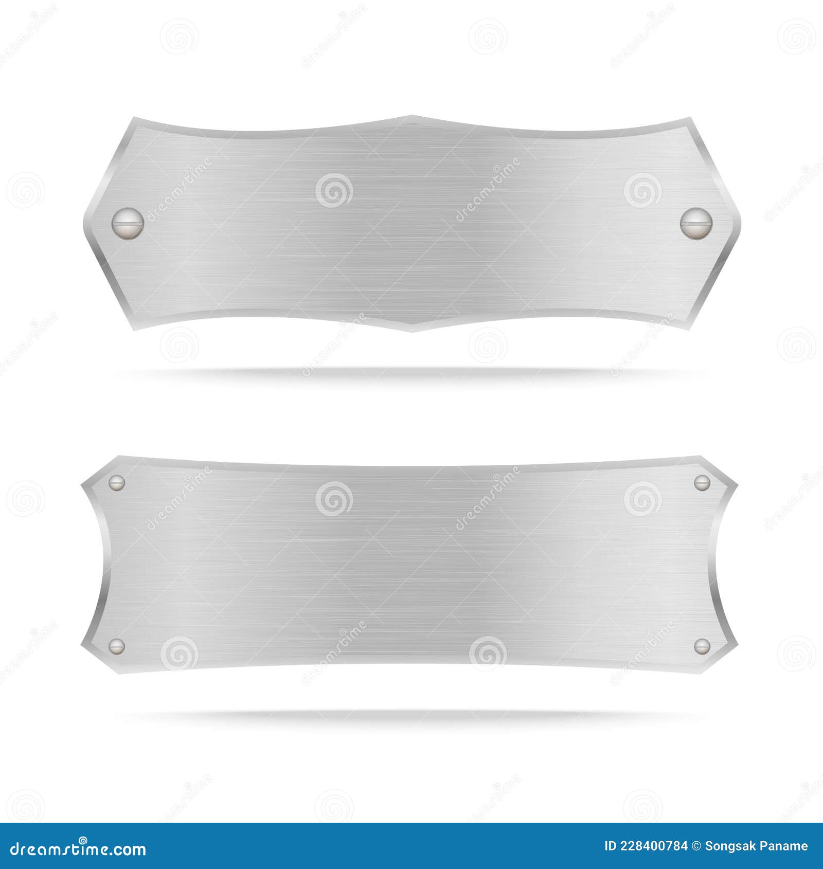 Vector Metal Name Plate or Metal Label with Screws with Screws Stock ...