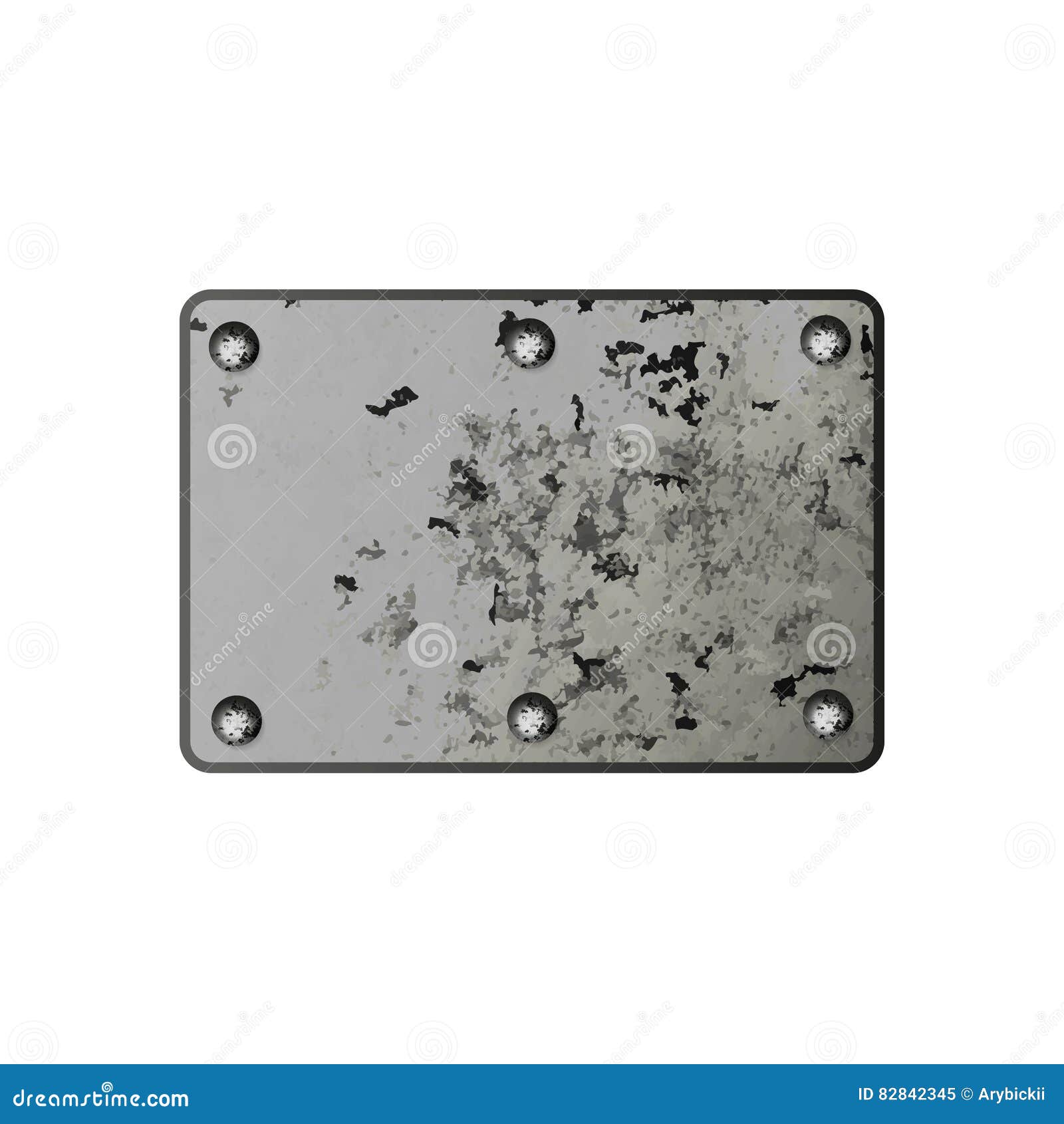 Vector Metal Plate Screwed Screws. Stock Vector - Illustration of grid ...