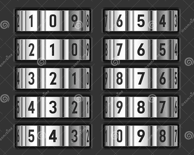 Metal Rotating Discs with Black Numbers for Combination Lock Stock ...