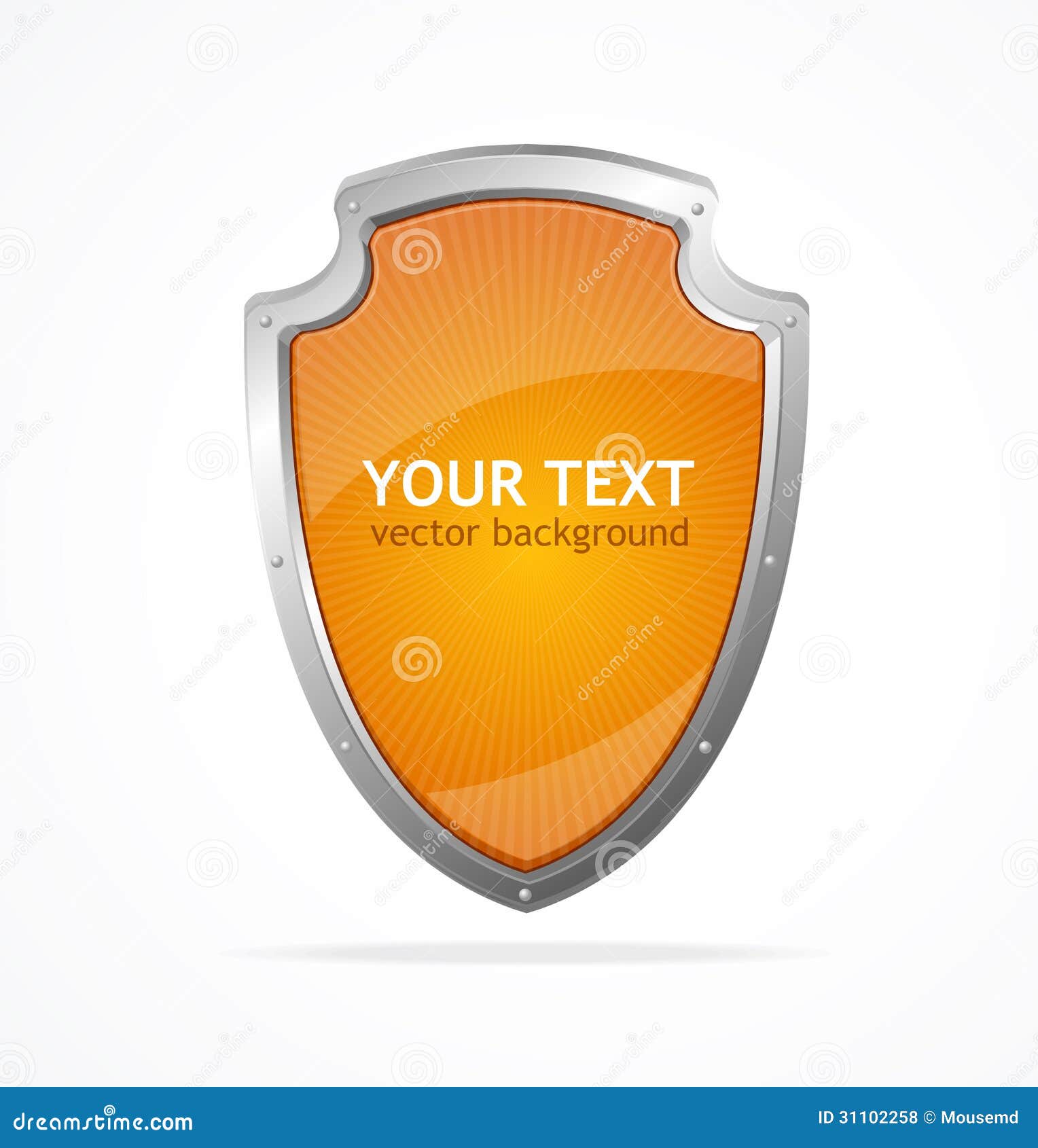 Vector Metal Shield Lke Speech Templates for Text Stock Vector ...