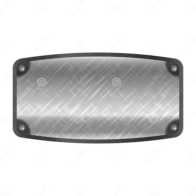 Vector Metal Sign Background or Steel Button Stock Vector ...