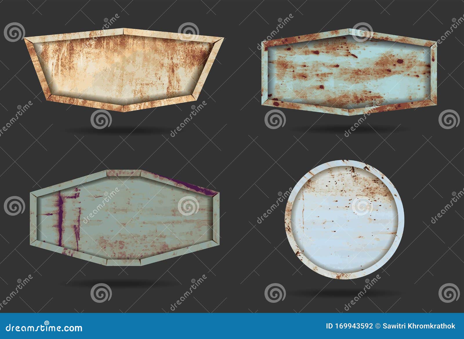 Vector Metal Sign Plate Texture Background Stock Vector - Illustration ...