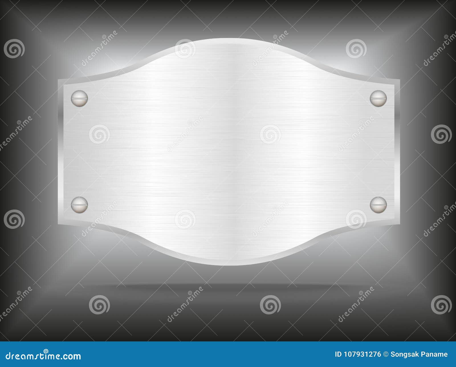 Vector Metal Steel Plate with Screws Stock Vector - Illustration of ...