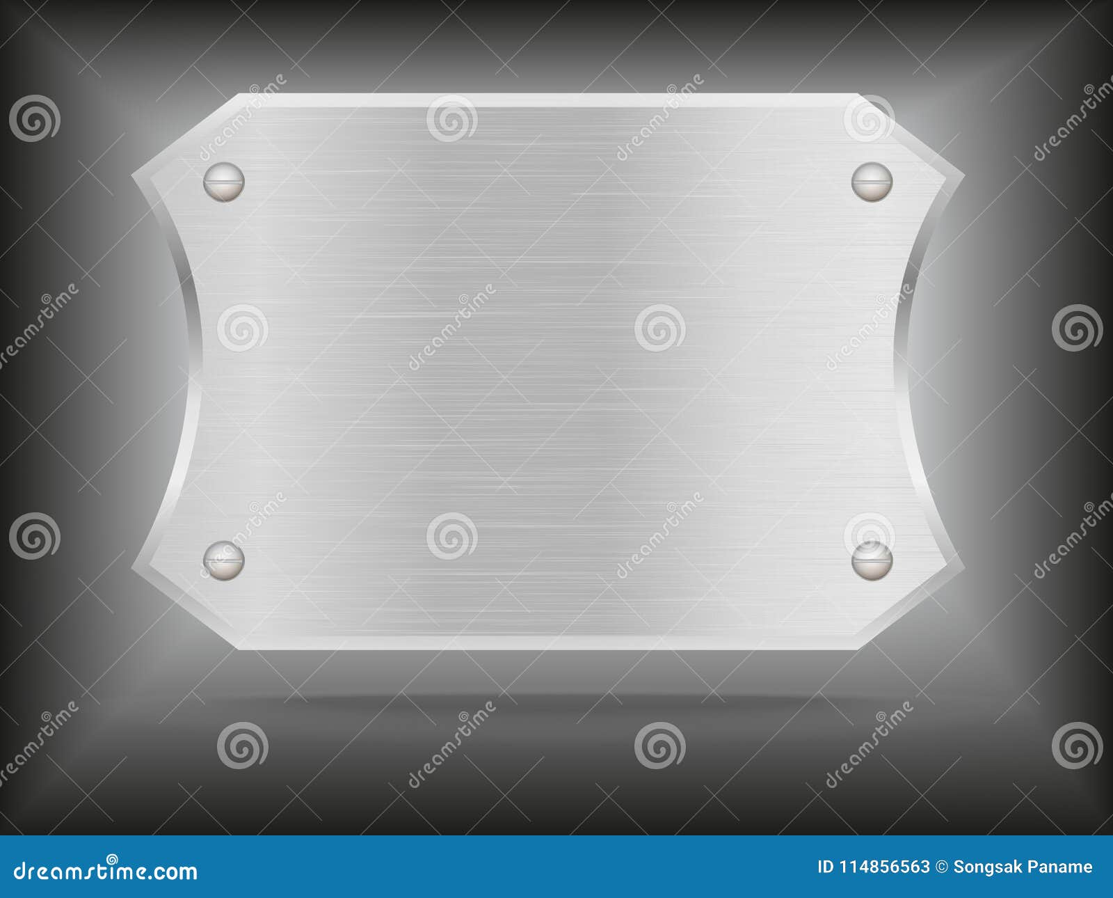 Vector Metal Steel Plate with Screws Stock Vector - Illustration of ...
