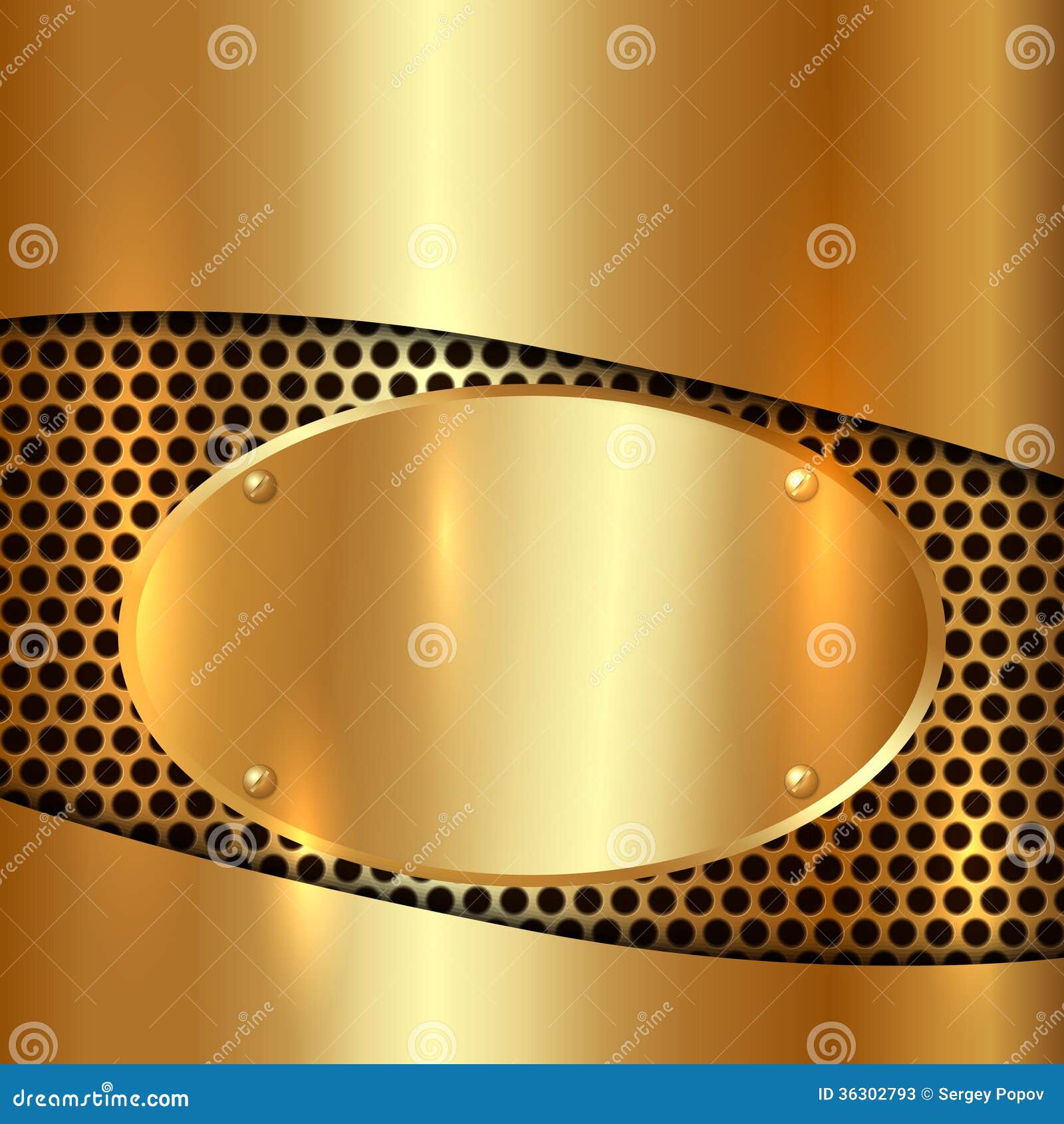 Vector Metallic Gold Decorative Background Stock Vector - Illustration ...