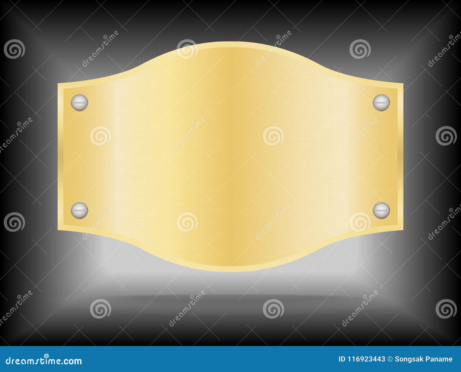 Vector Metallic Gold Name Plate or Gold Label Metal Stock Vector ...