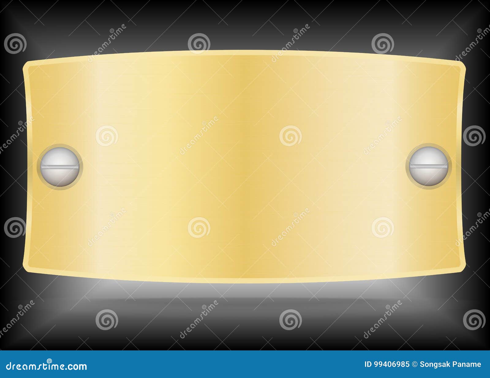 Vector Metallic Gold Name Plate or Gold Label Metal Stock Vector ...