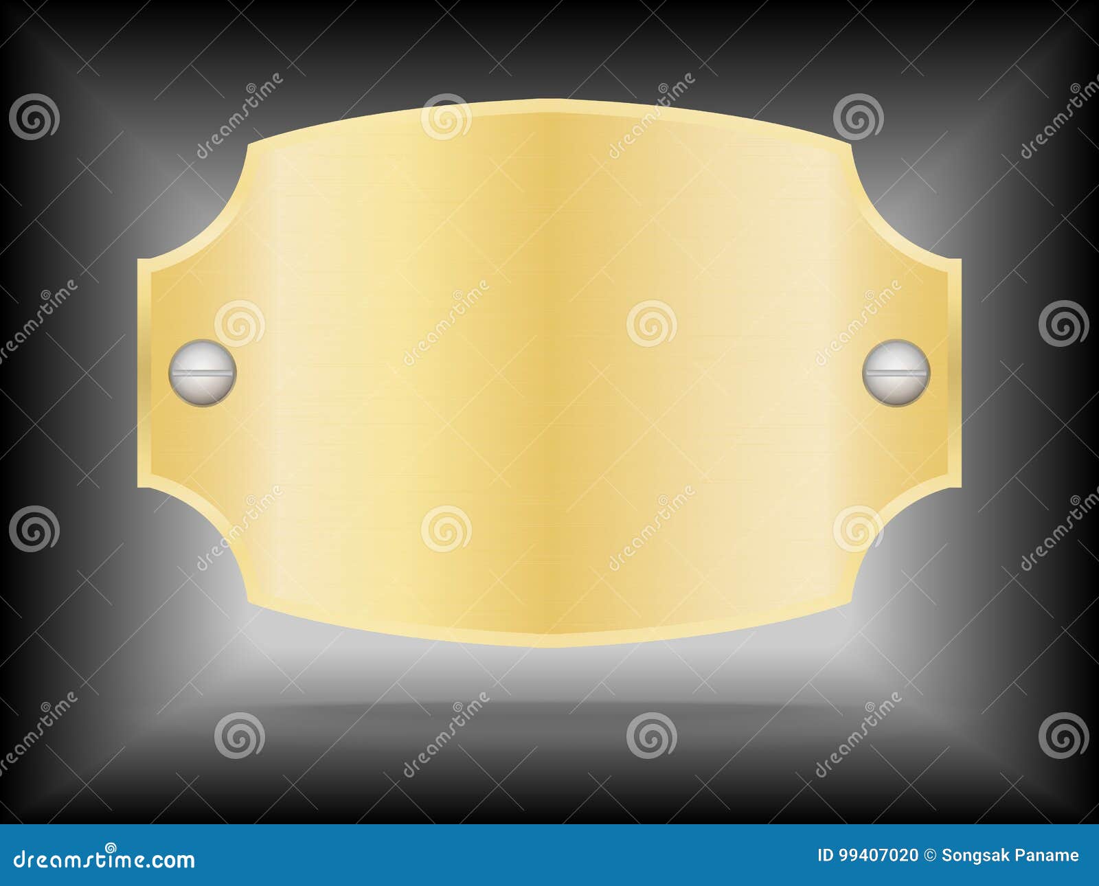 Vector Metallic Gold Name Plate or Gold Label Metal Stock Vector ...