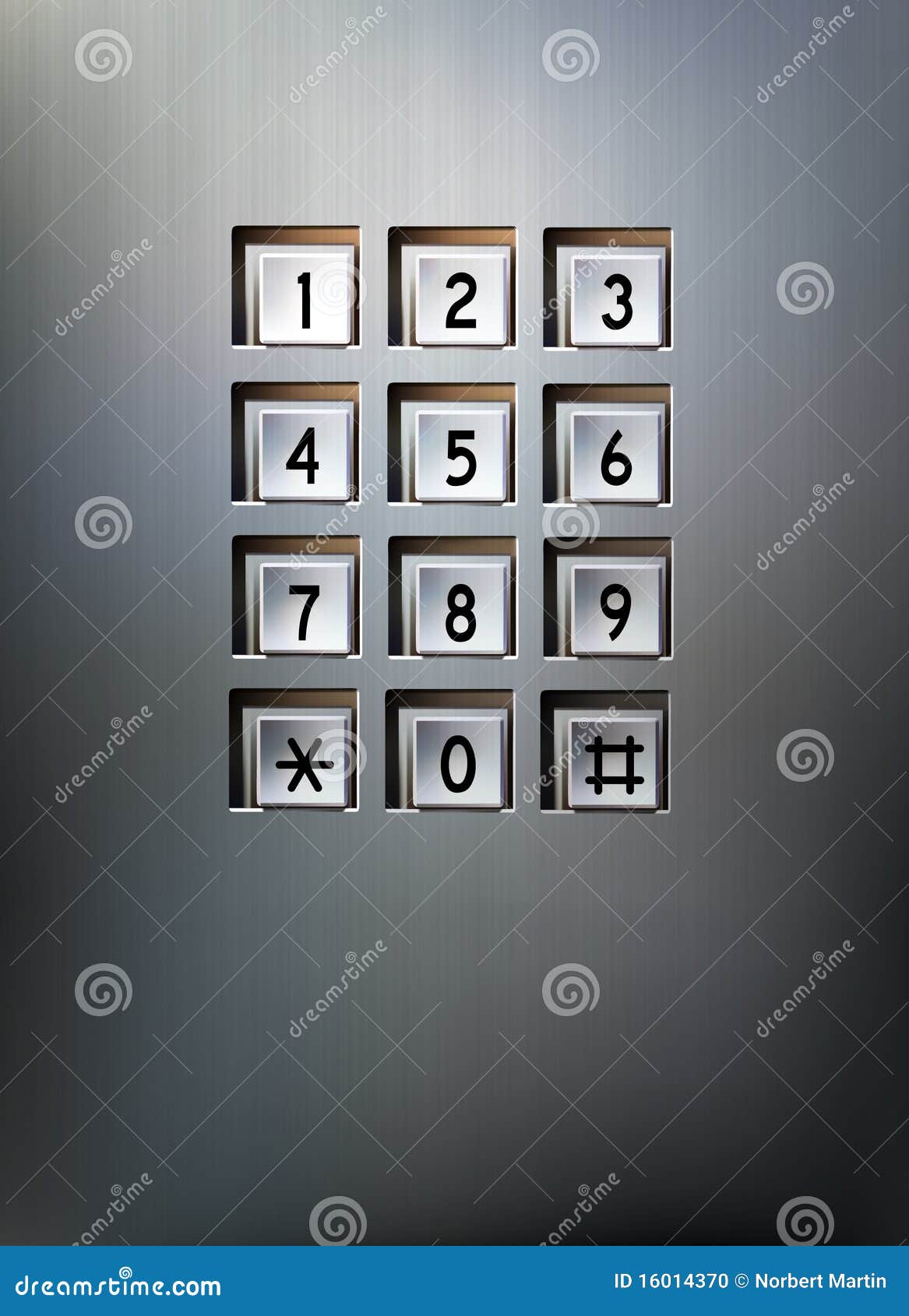 Vector Metallic Keypad stock vector. Illustration of artistic - 16014370