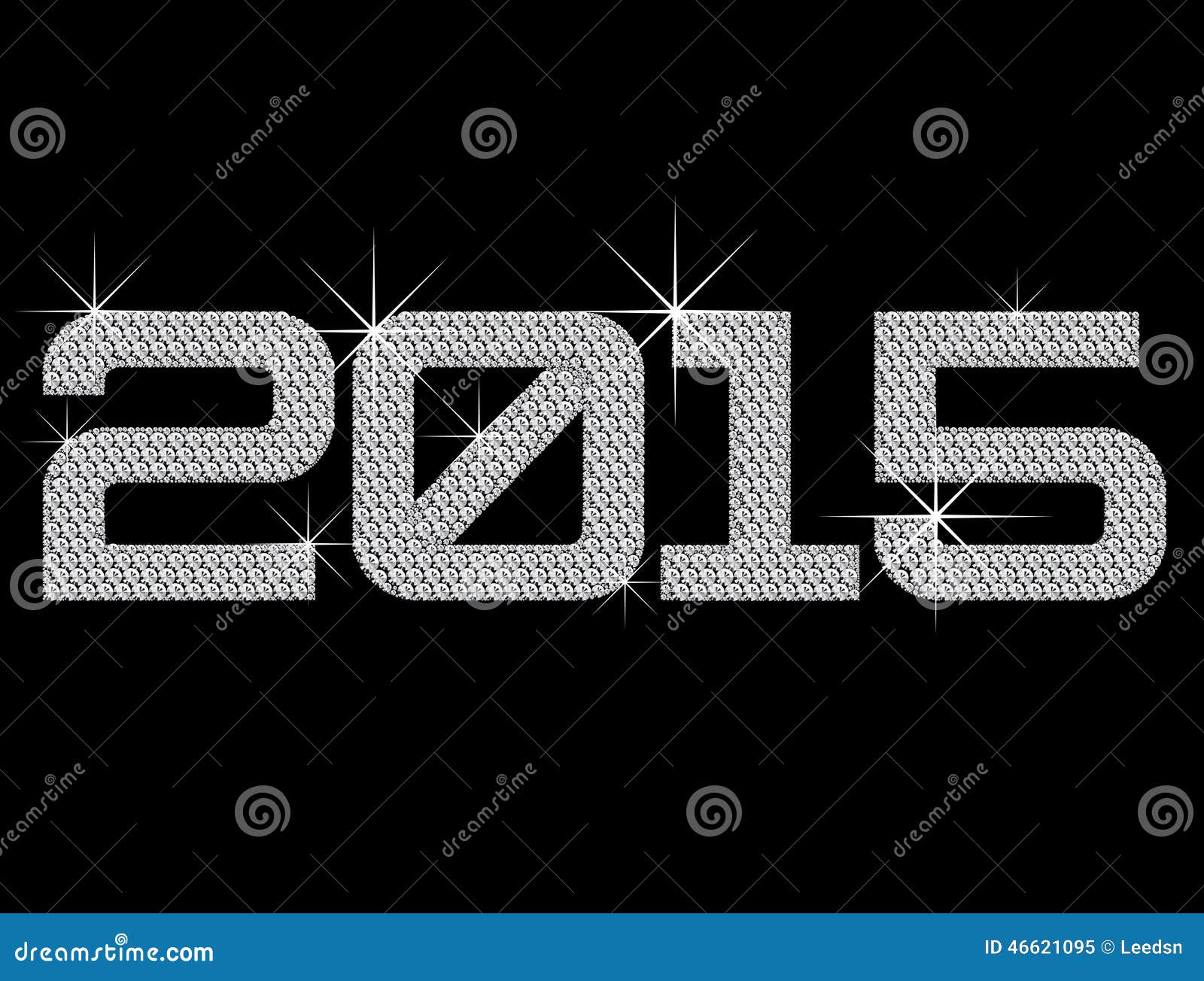 Vector Metallic Numbers 2015 Stock Vector - Illustration of stone, bell ...
