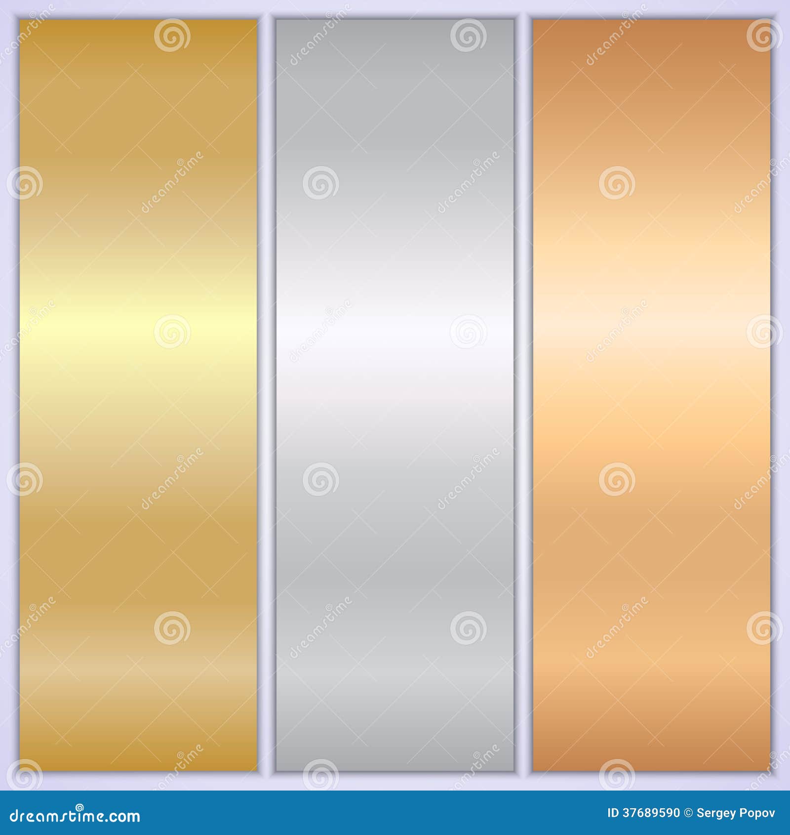Vector Metallic Texture Banner Templates Stock Vector - Illustration of ...