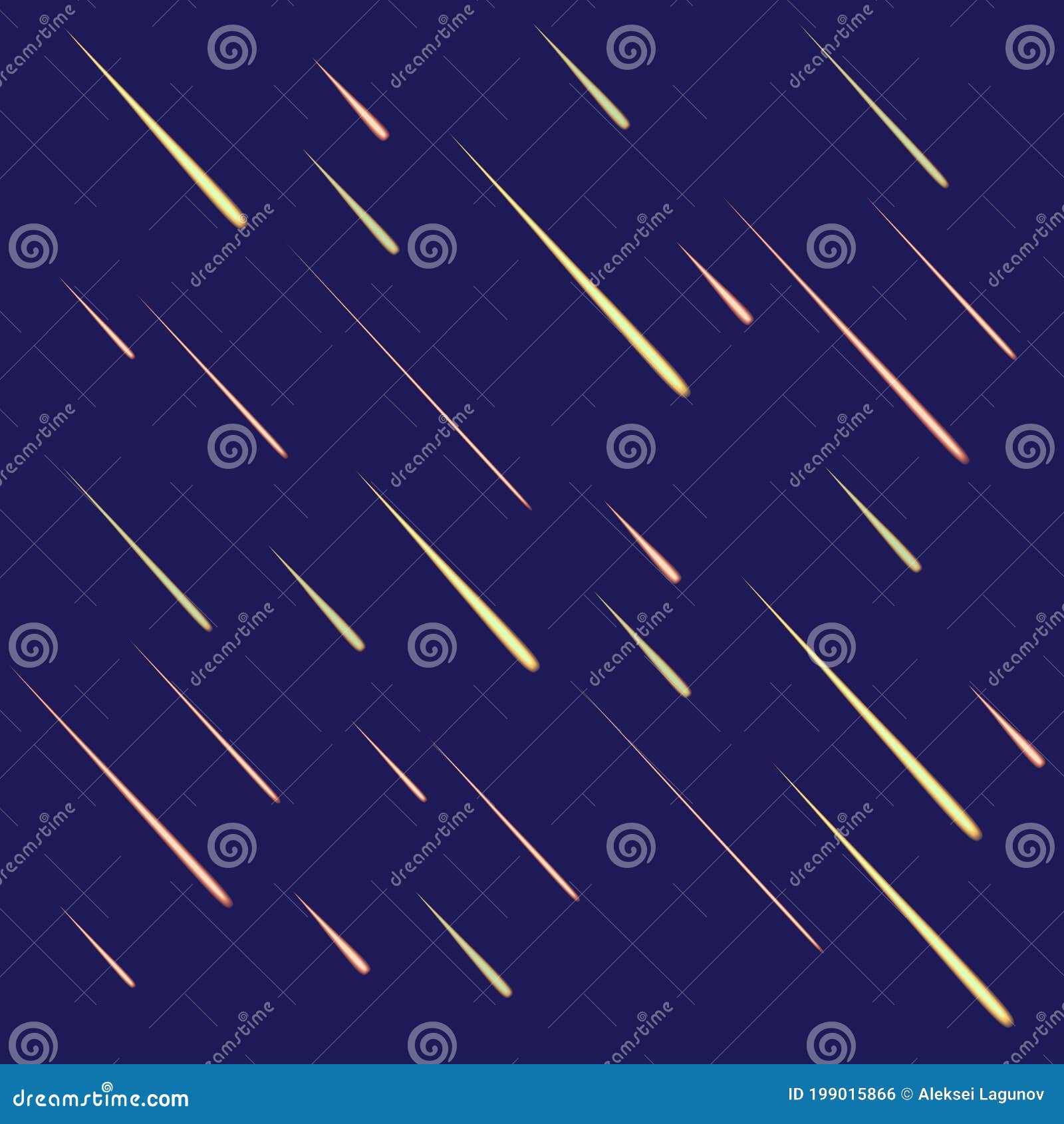 Vector Meteor Rain Background Template, Glowing Motion Lights on Dark ...